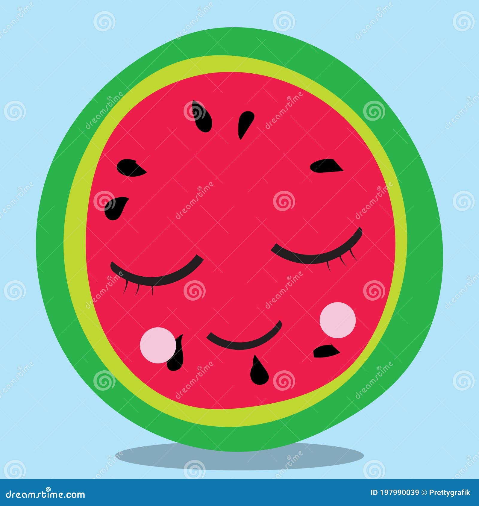 WATERMELON LIGHT BLUE 08 stock vector. Illustration of cartoon - 197990039
