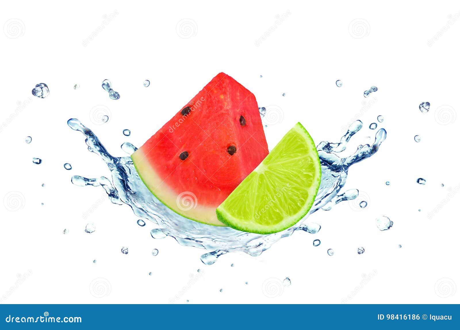 Fresh Watermelon Slice Splash Water Stock Photos - 153 Images