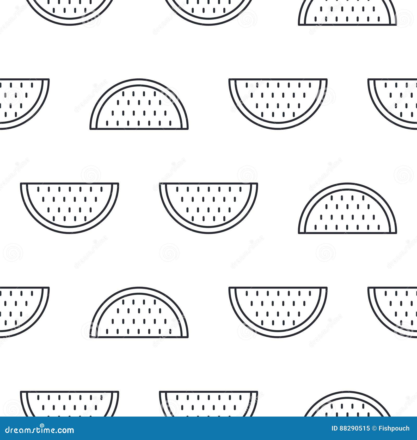 Watermelon Line Icon. Watermelon Lobe Vector Illustration Isolated On ...