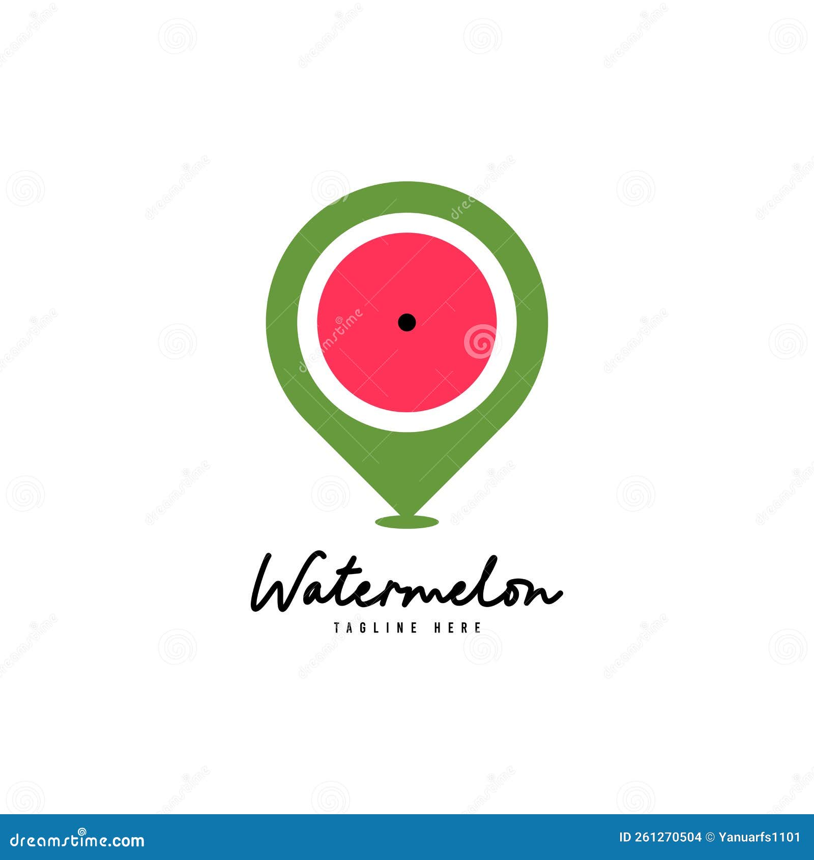 Watermelon Logo Design Concept Vector Stock Illustration - Illustration ...