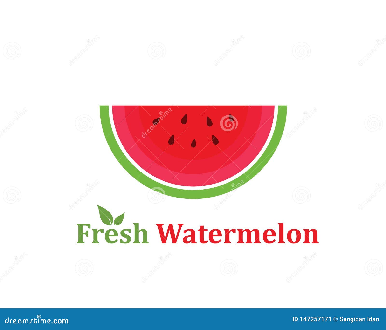 Watermelon Logo Icon Vector Illustration Stock Vector - Illustration of ...