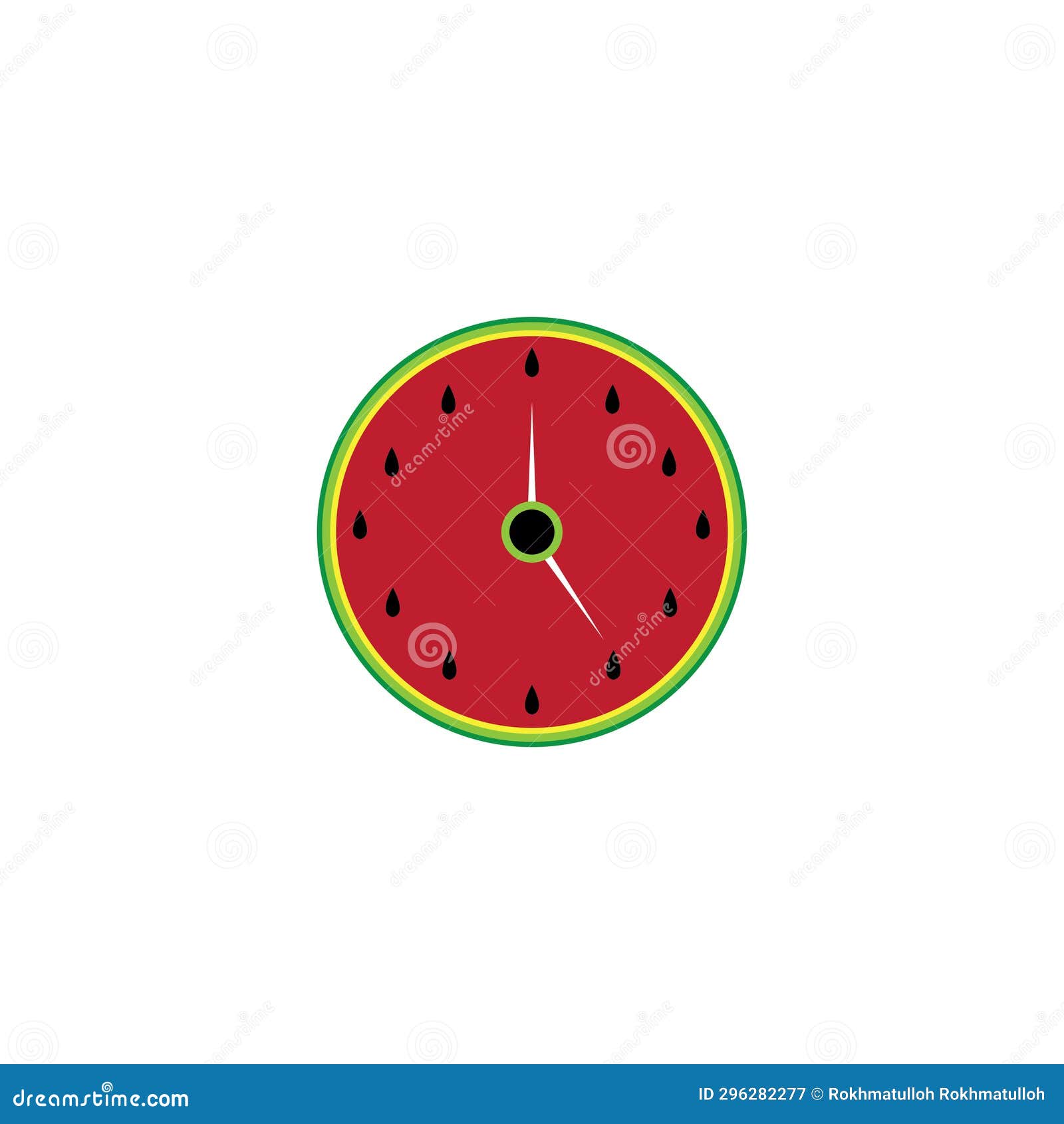 Watermelon Logo Icon Wall Clock Vector Illustration Design Stock Vector ...