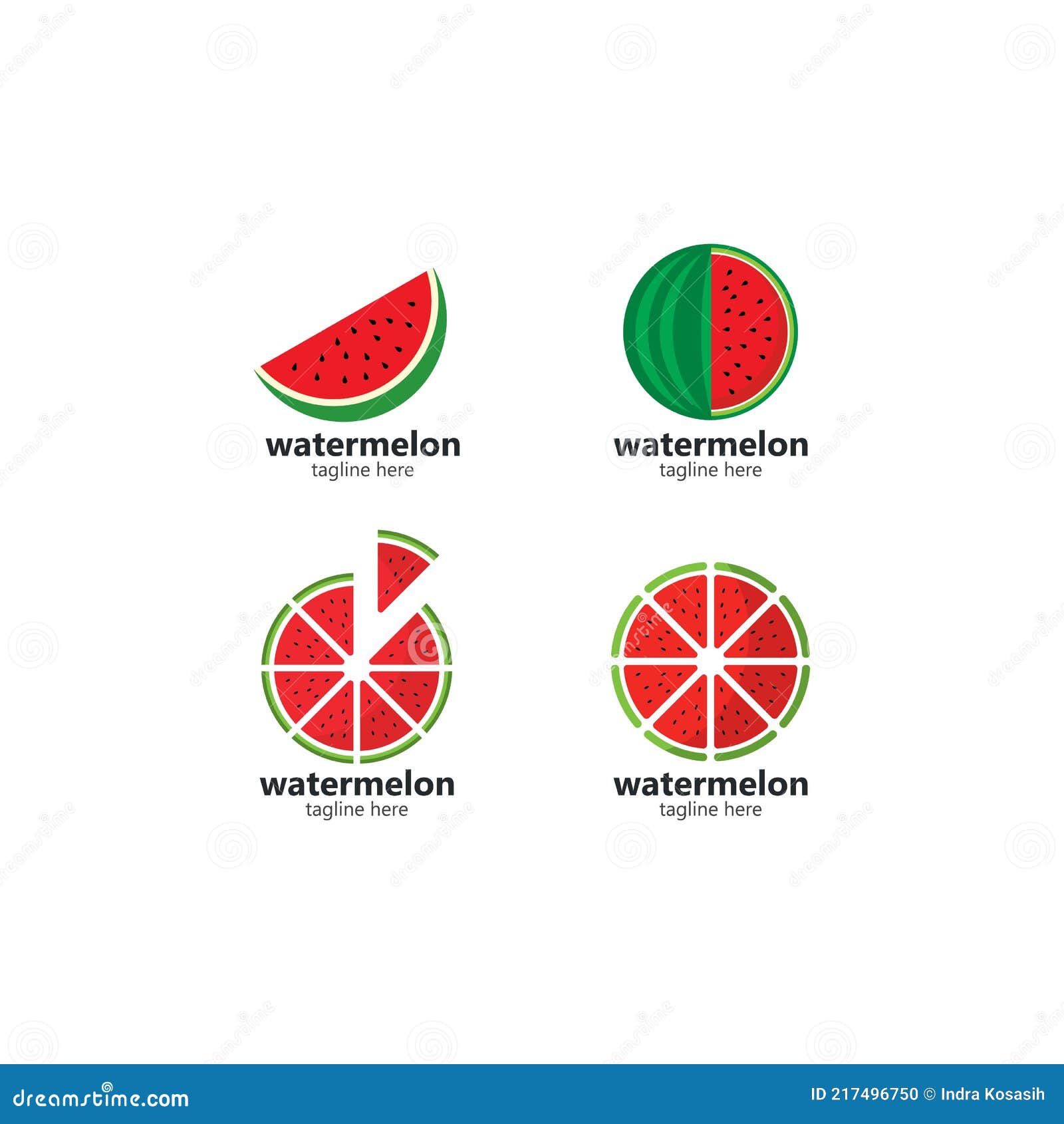 Watermelon Logo Vector Icon Concept Stock Vector - Illustration of icon ...