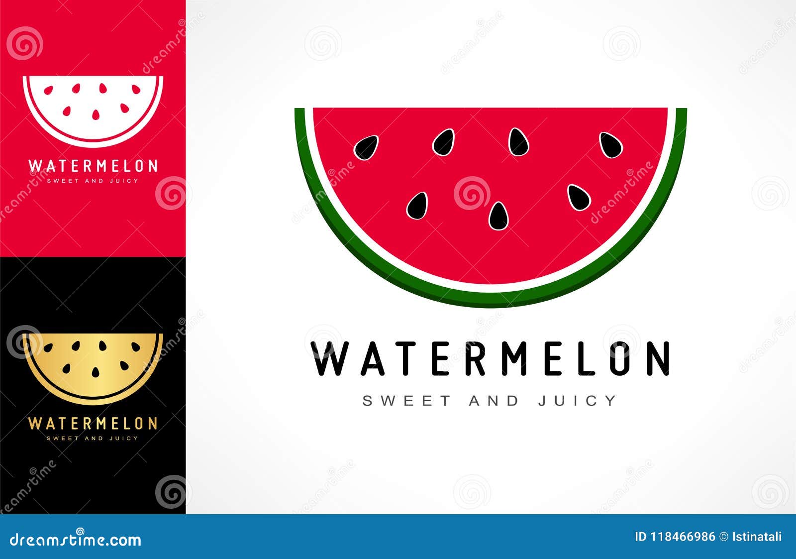 Watermelon logo vector stock vector. Illustration of sweet - 118466986
