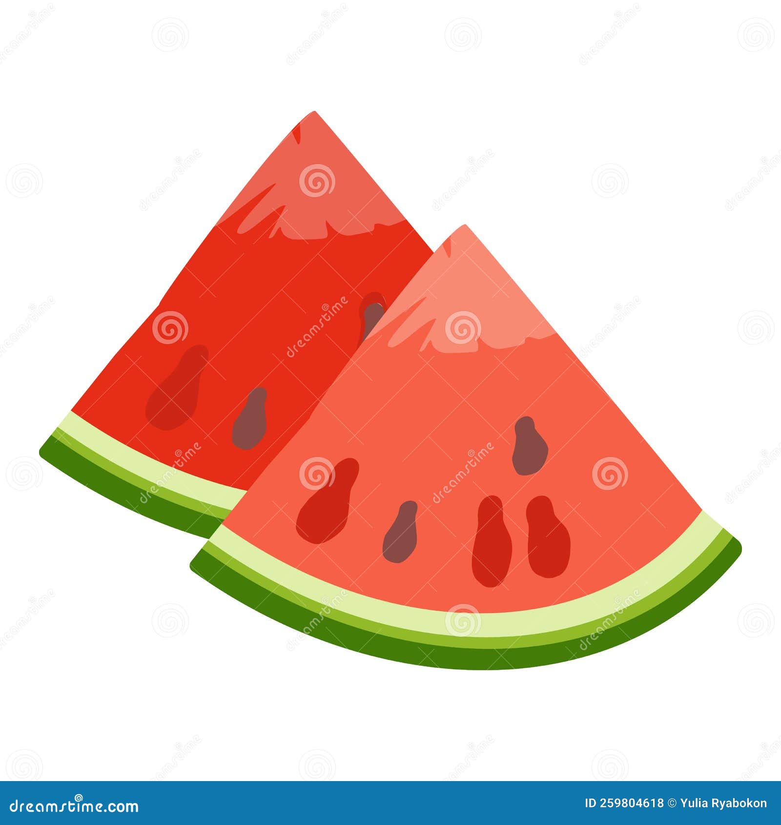 Watermelon Part Icon Cartoon Vector. Slice Fruit Stock Vector ...