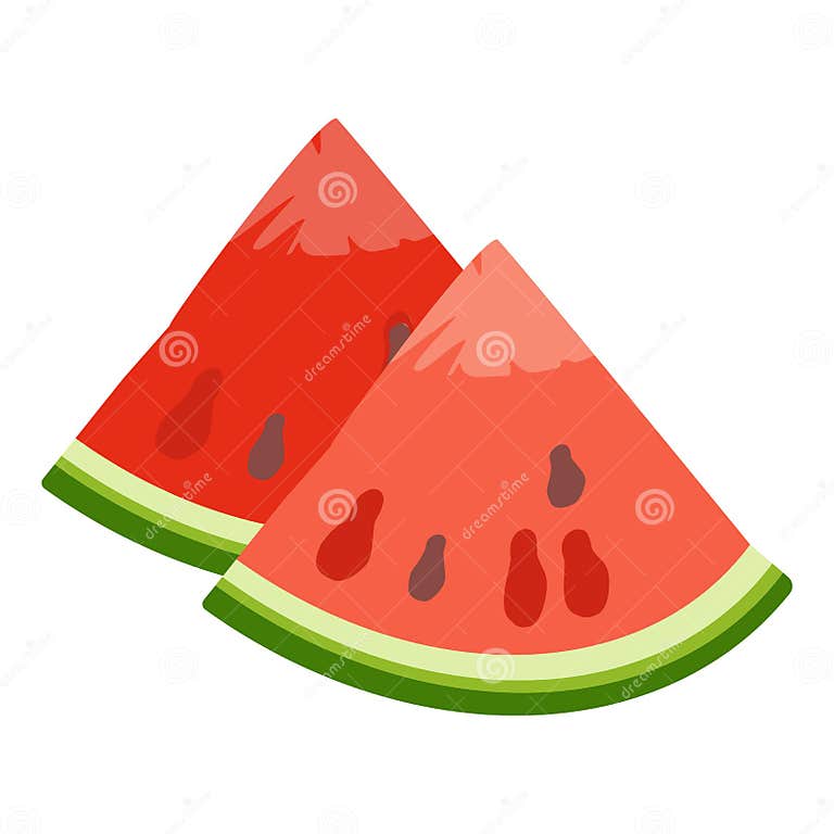 Watermelon Part Icon Cartoon Vector. Slice Fruit Stock Vector ...