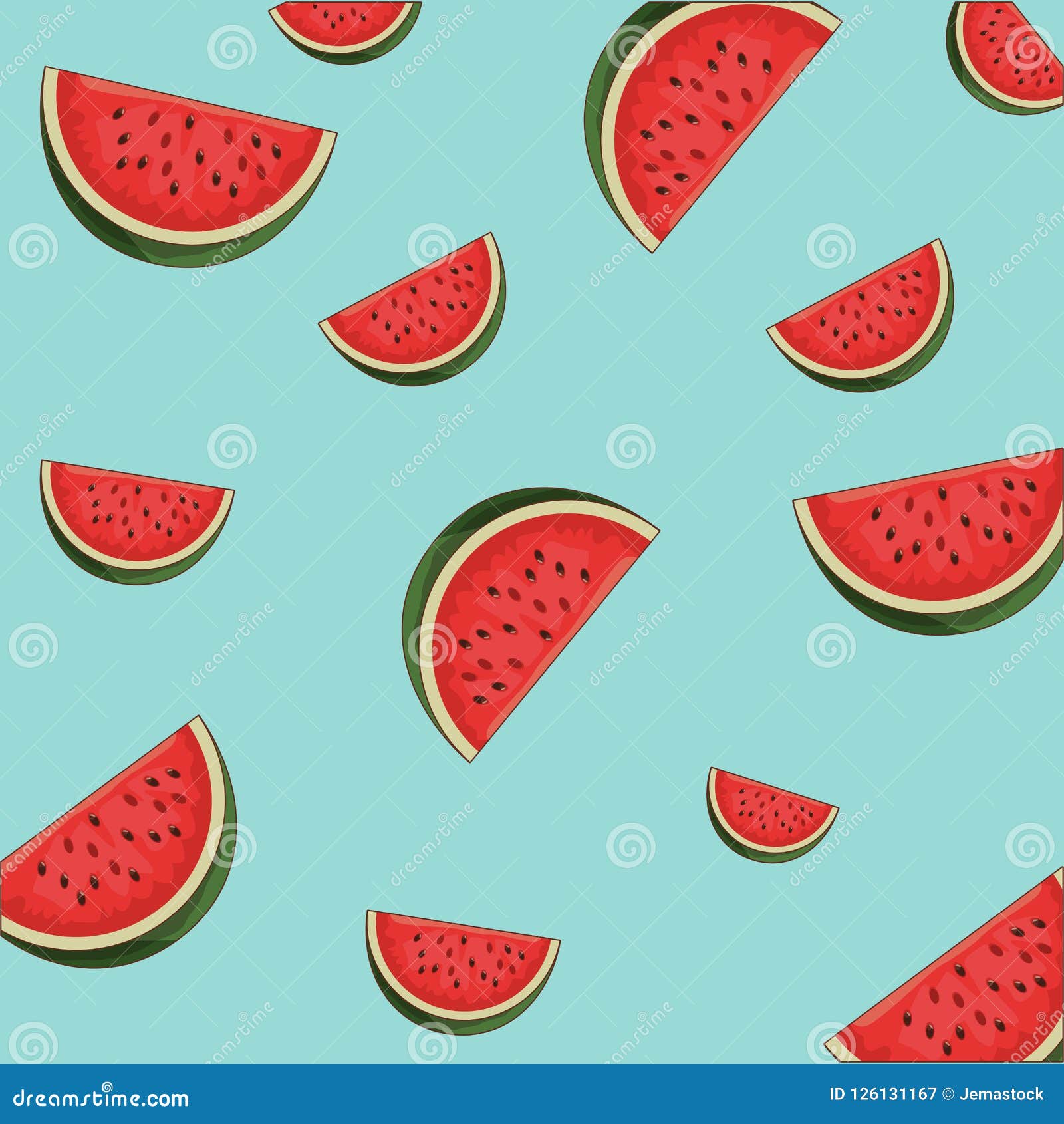 Watermelon Pattern Background Stock Vector - Illustration of organic ...
