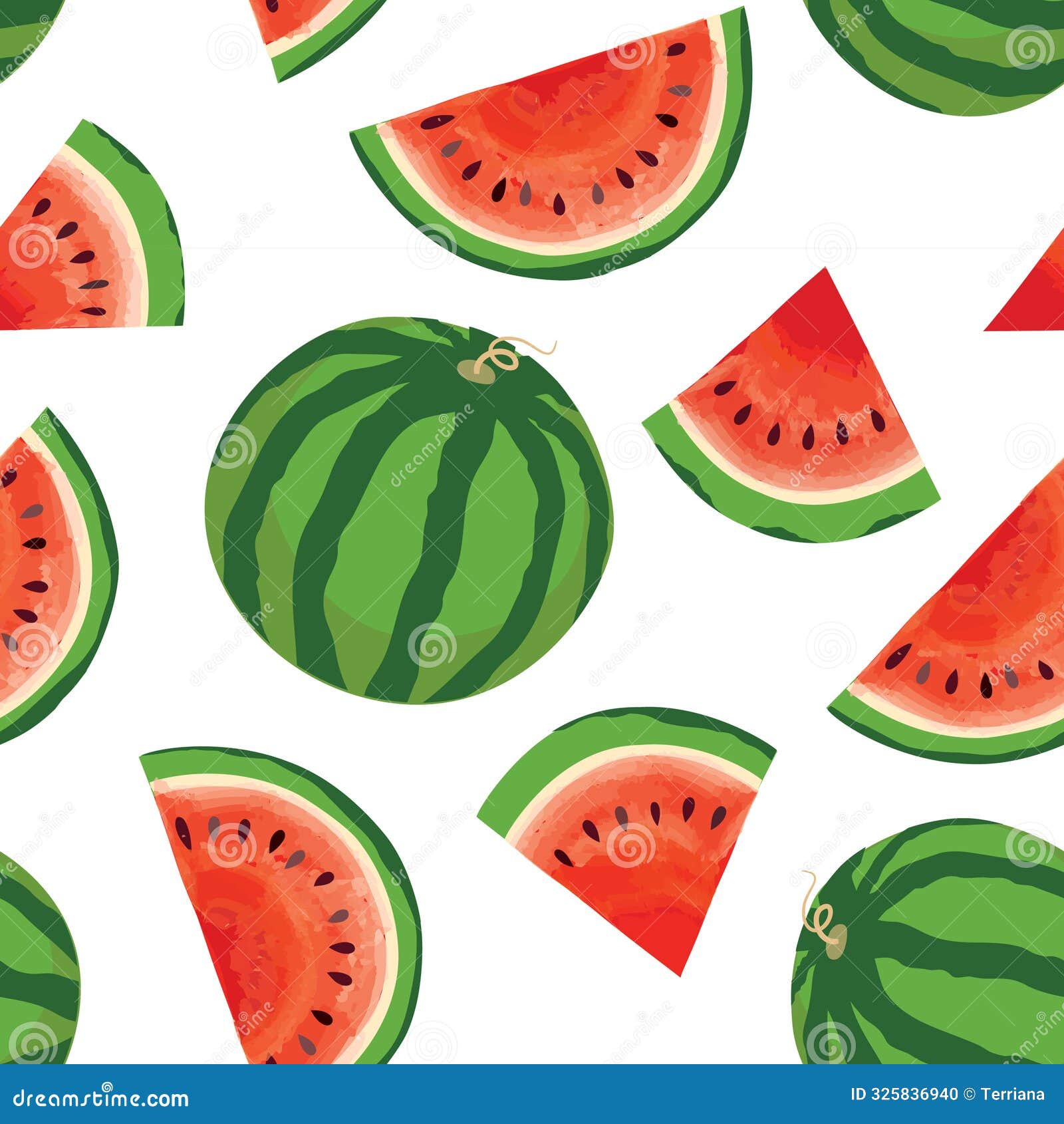 Watermelon Pattern. Vector Illustration | CartoonDealer.com #41592300 Watermelon Pattern. Vector Illustration | CartoonDealer.com #41592300