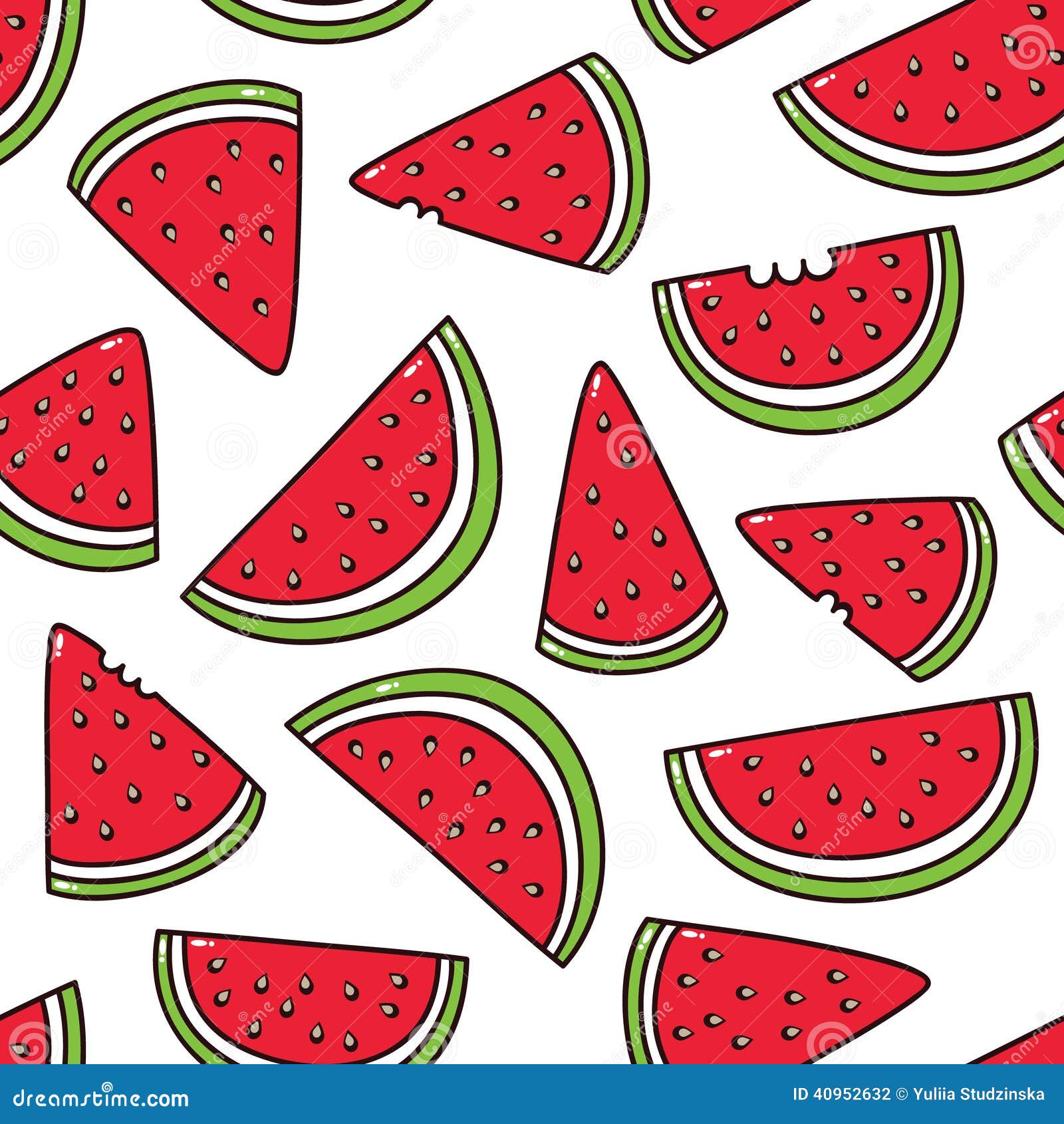 Watermelon pattern. stock vector. Illustration of glitter - 40952632