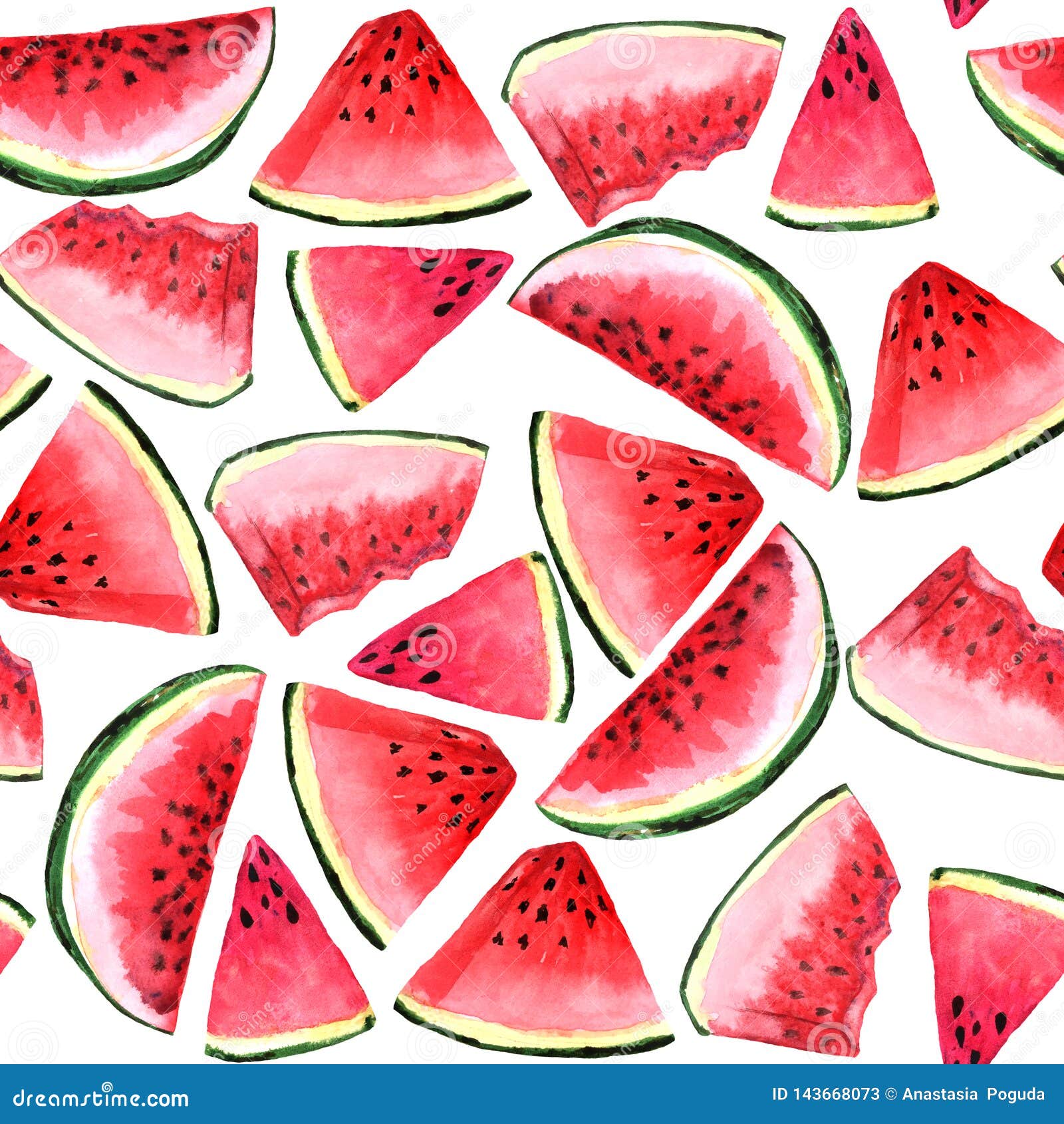 Watermelon Pattern. Watermelon Slices on a White Background Stock ...