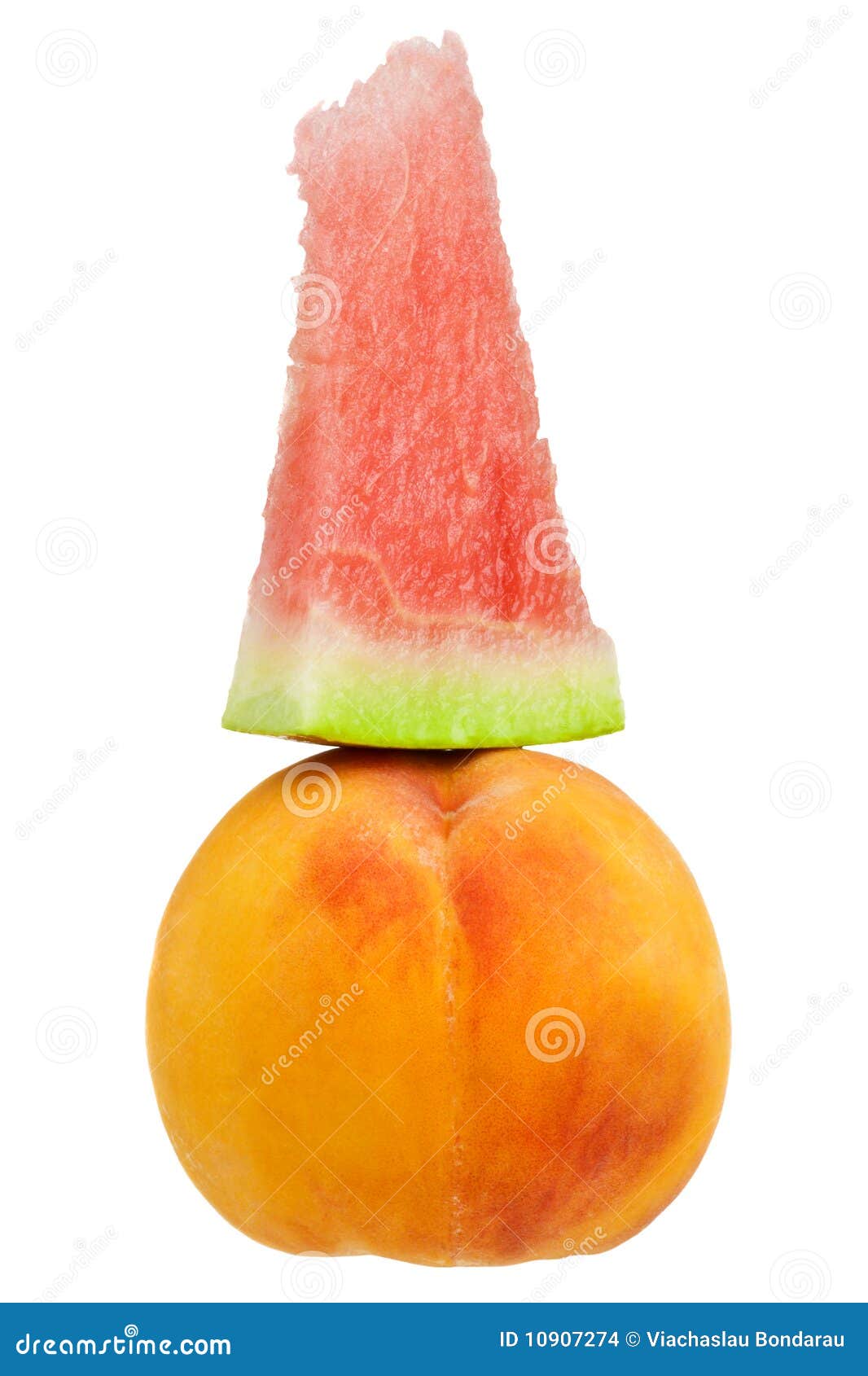 Watermelon and peach stock photo. Image of gourmet, food - 10907274