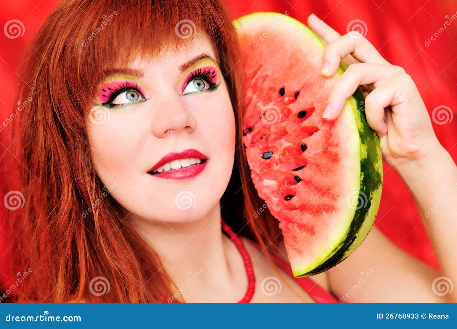 Watermelon phone stock image. Image of bodycare, healthy - 26760933