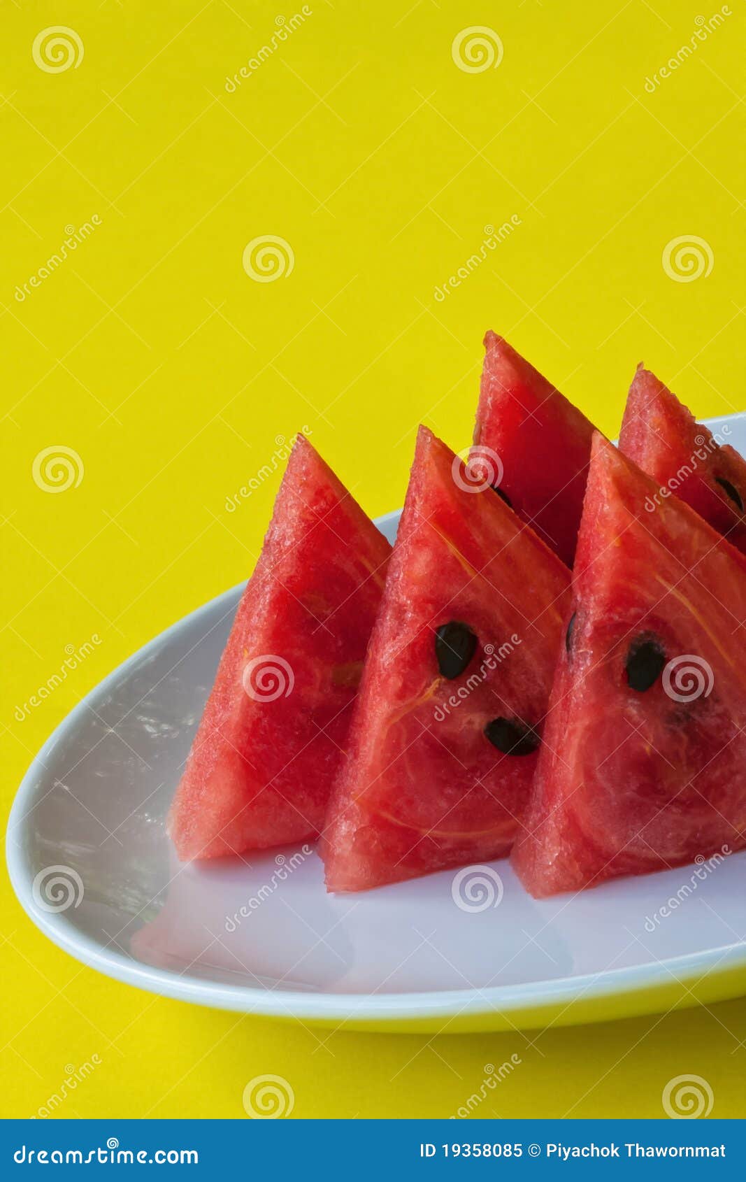 Watermelon pieces stock image. Image of vitamin, tropical - 19358085