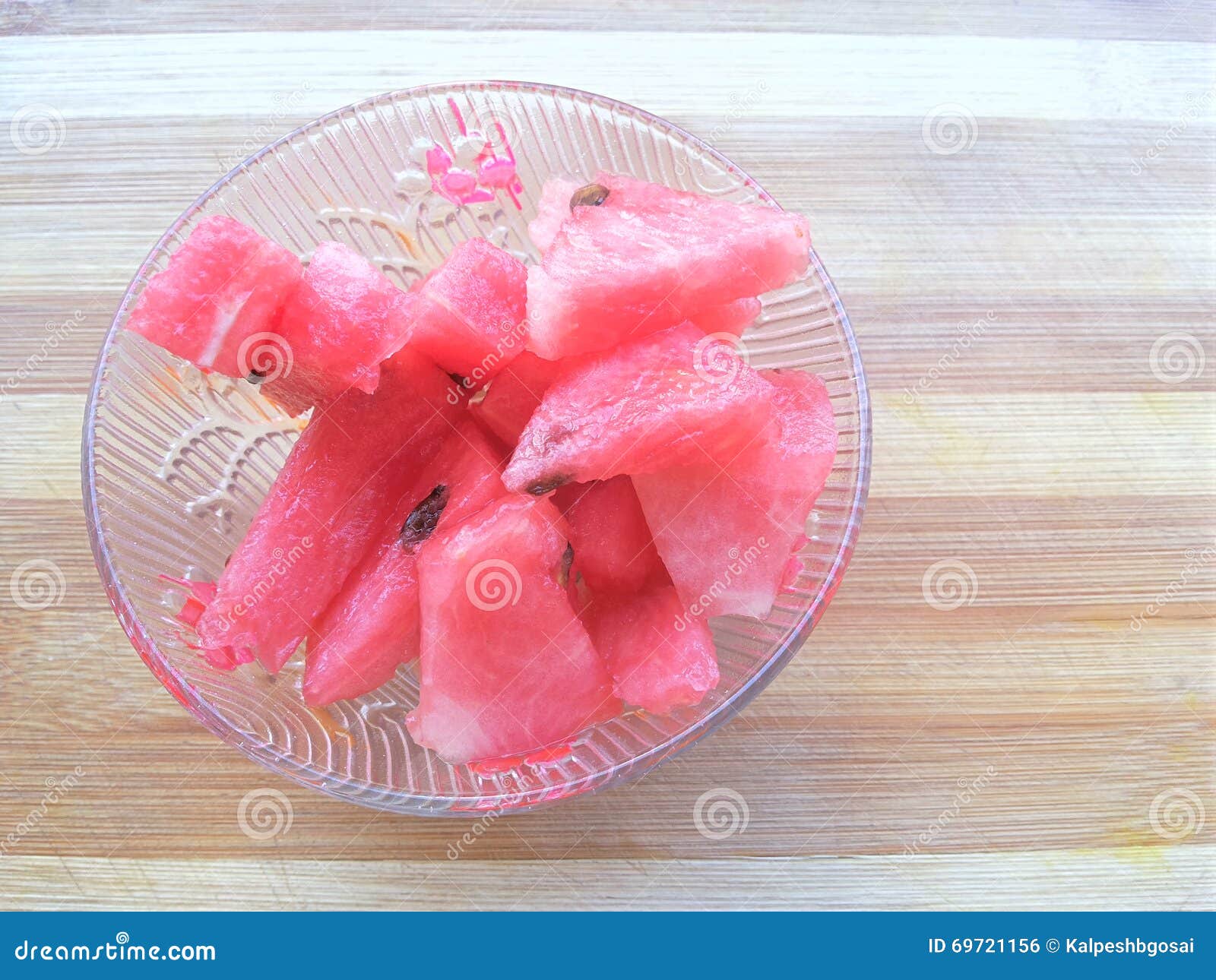 Watermelon pieces in bowl stock photo. Image of nature - 69721156