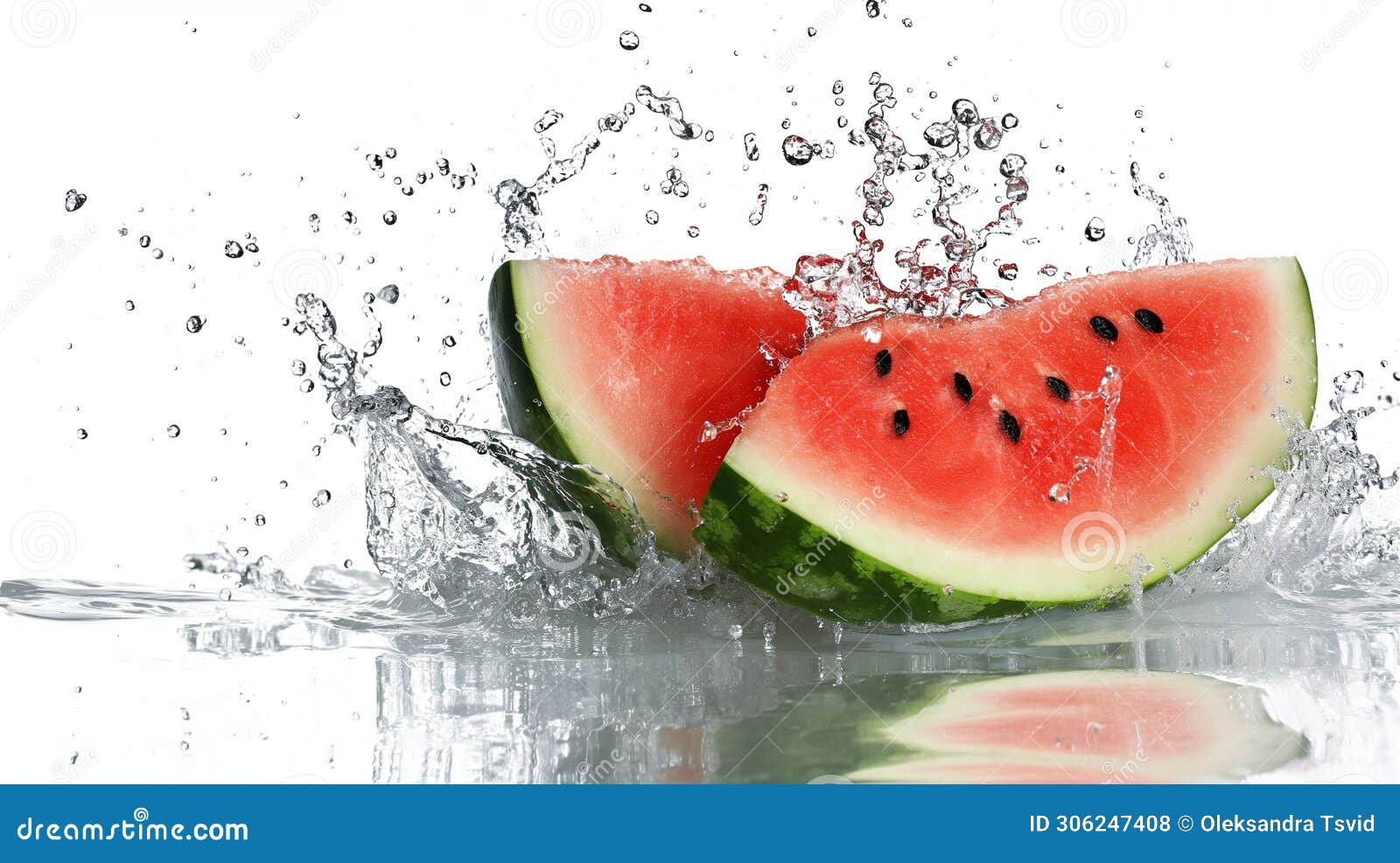 Watermelon With Splash Stock Photo | CartoonDealer.com #75445032