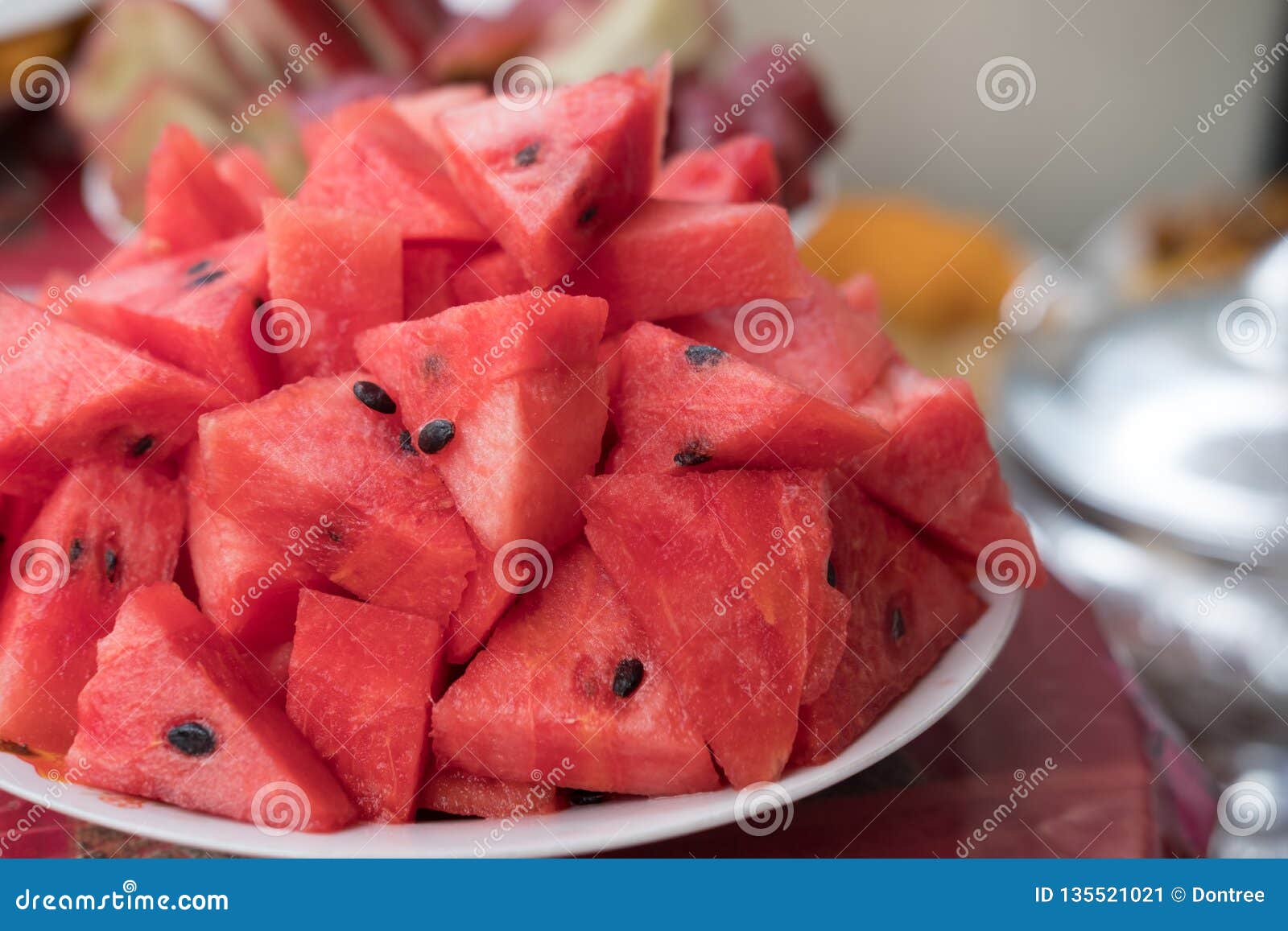 Watermelon pieces stock image. Image of dessert, glucose - 135521021