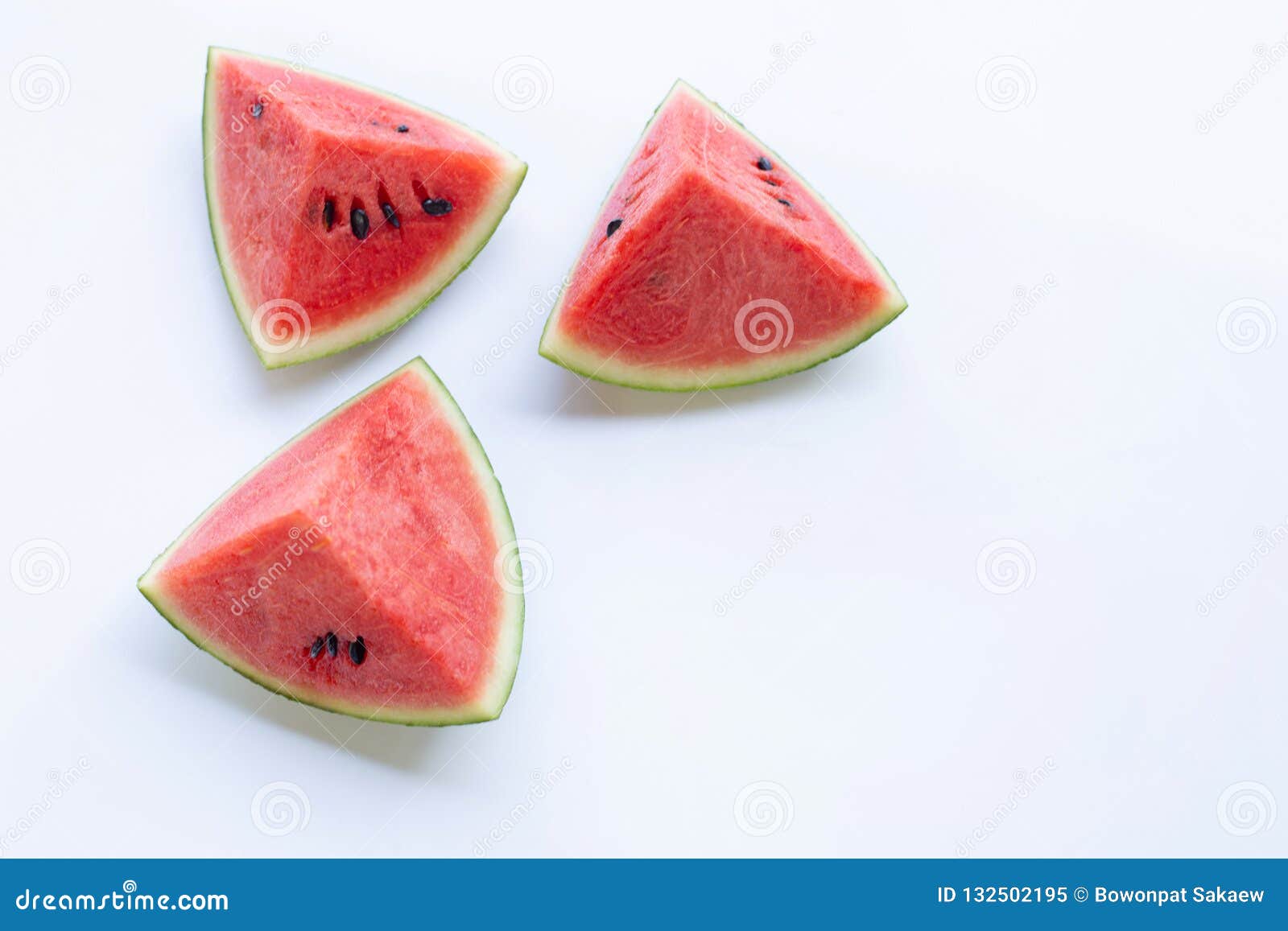 Watermelon pieces on white stock image. Image of cool - 132502195