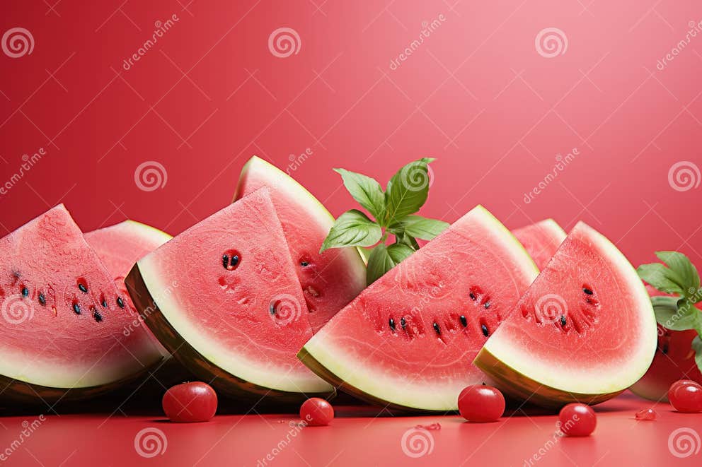 Watermelon Pink Background with C Stock Illustration - Illustration of ...