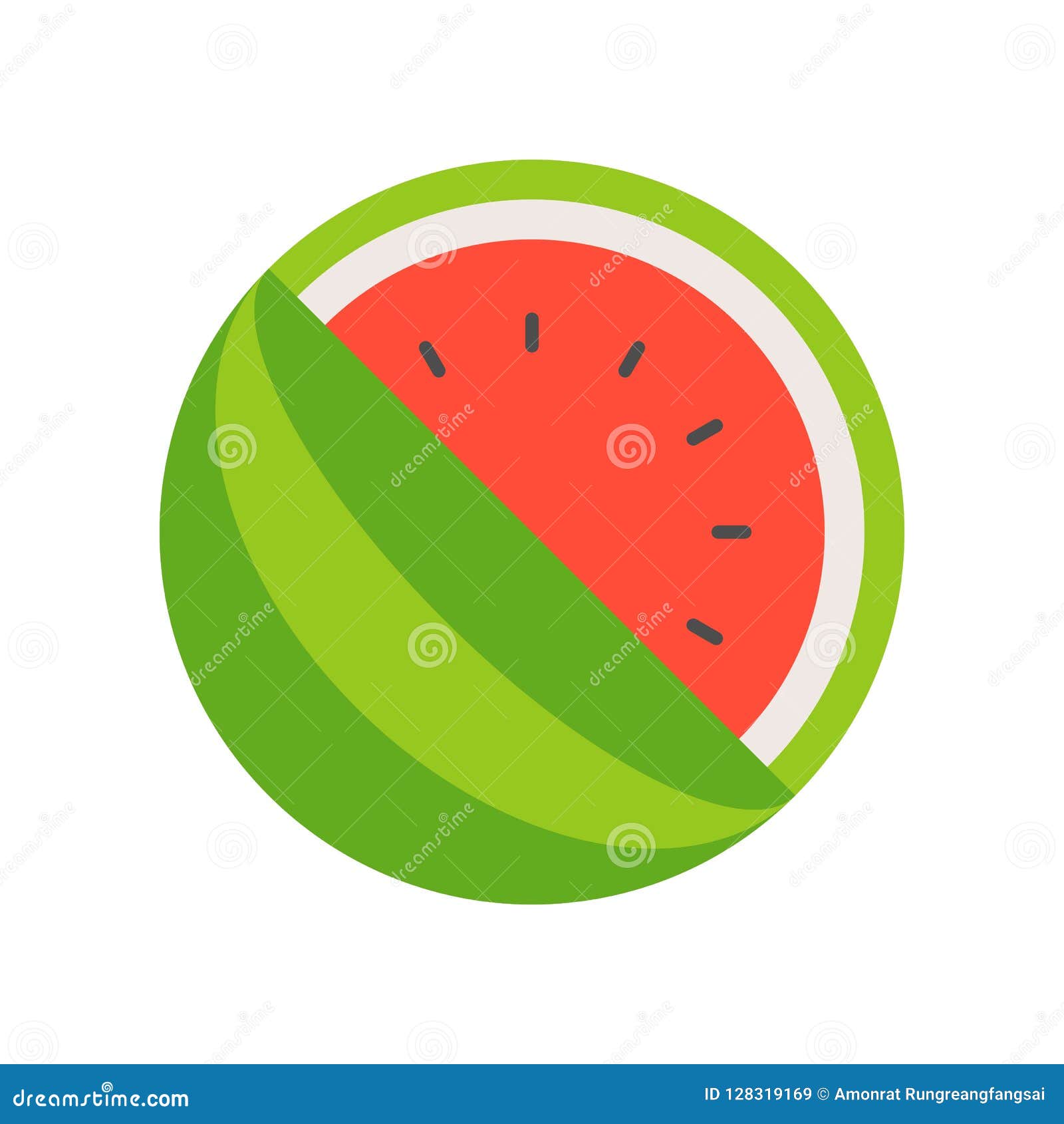 Watermelon Pixel Art 8 Bit Video Game Fruit Icon Cartoon Vector ...