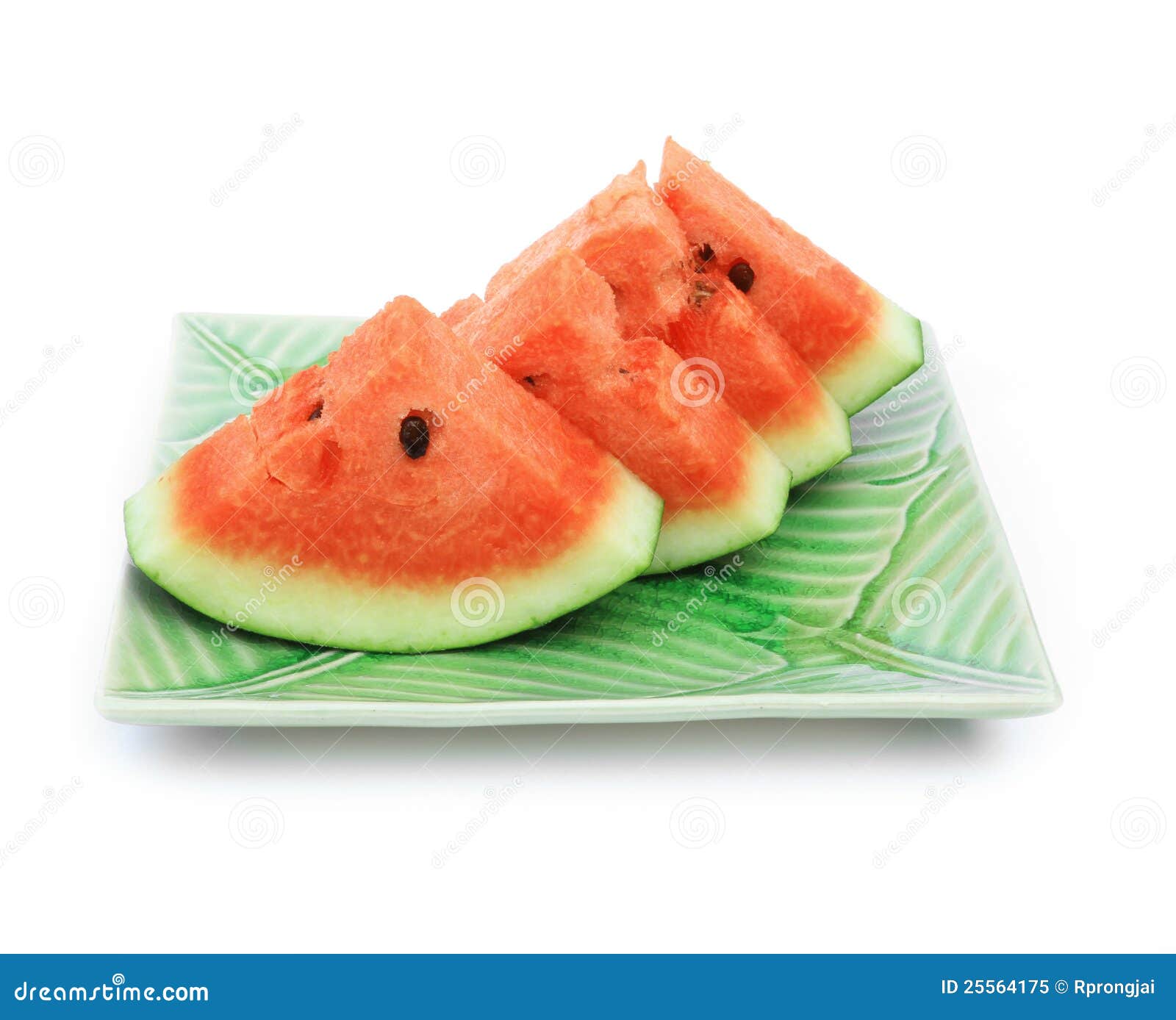 Watermelon on plate stock image. Image of water, plate - 25564175