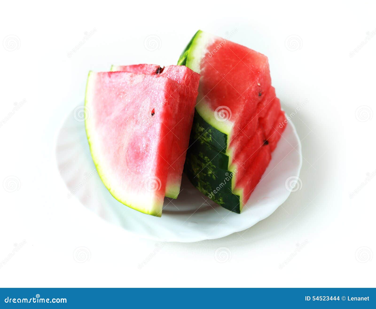 Watermelon on a plate stock photo. Image of nature, freshness - 54523444