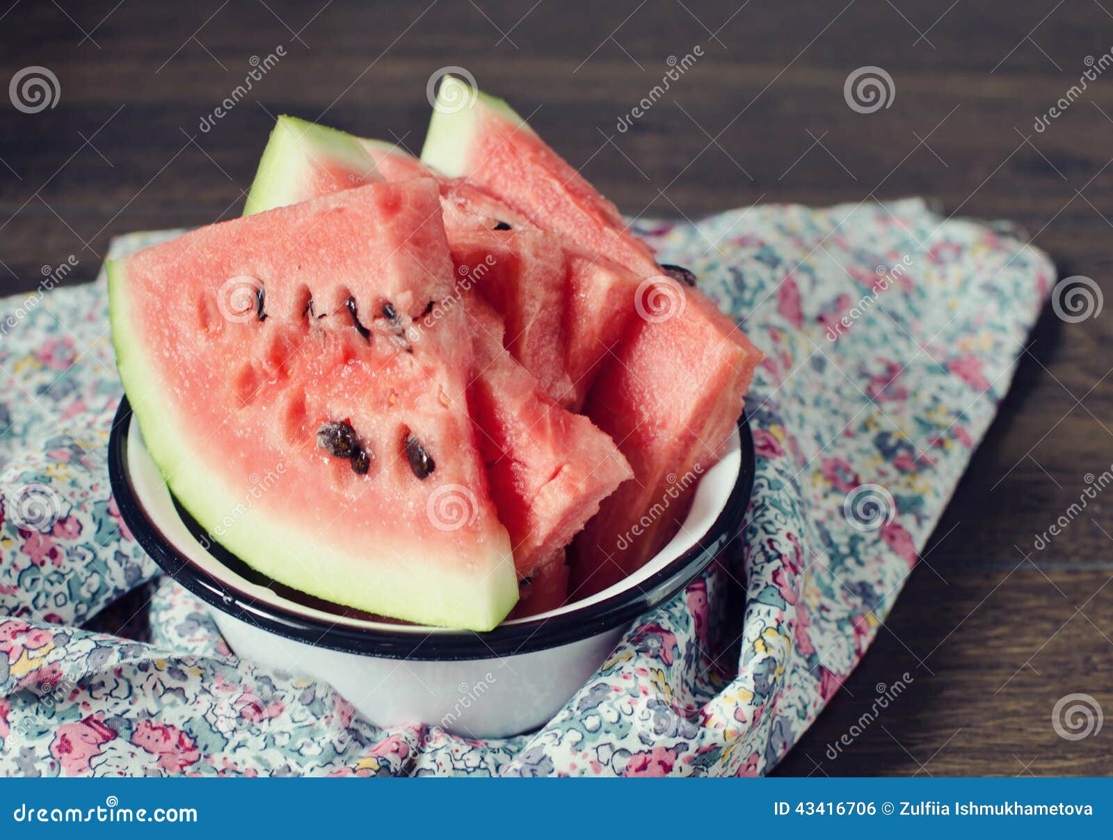 Watermelon on the plate stock photo. Image of cutting - 43416706