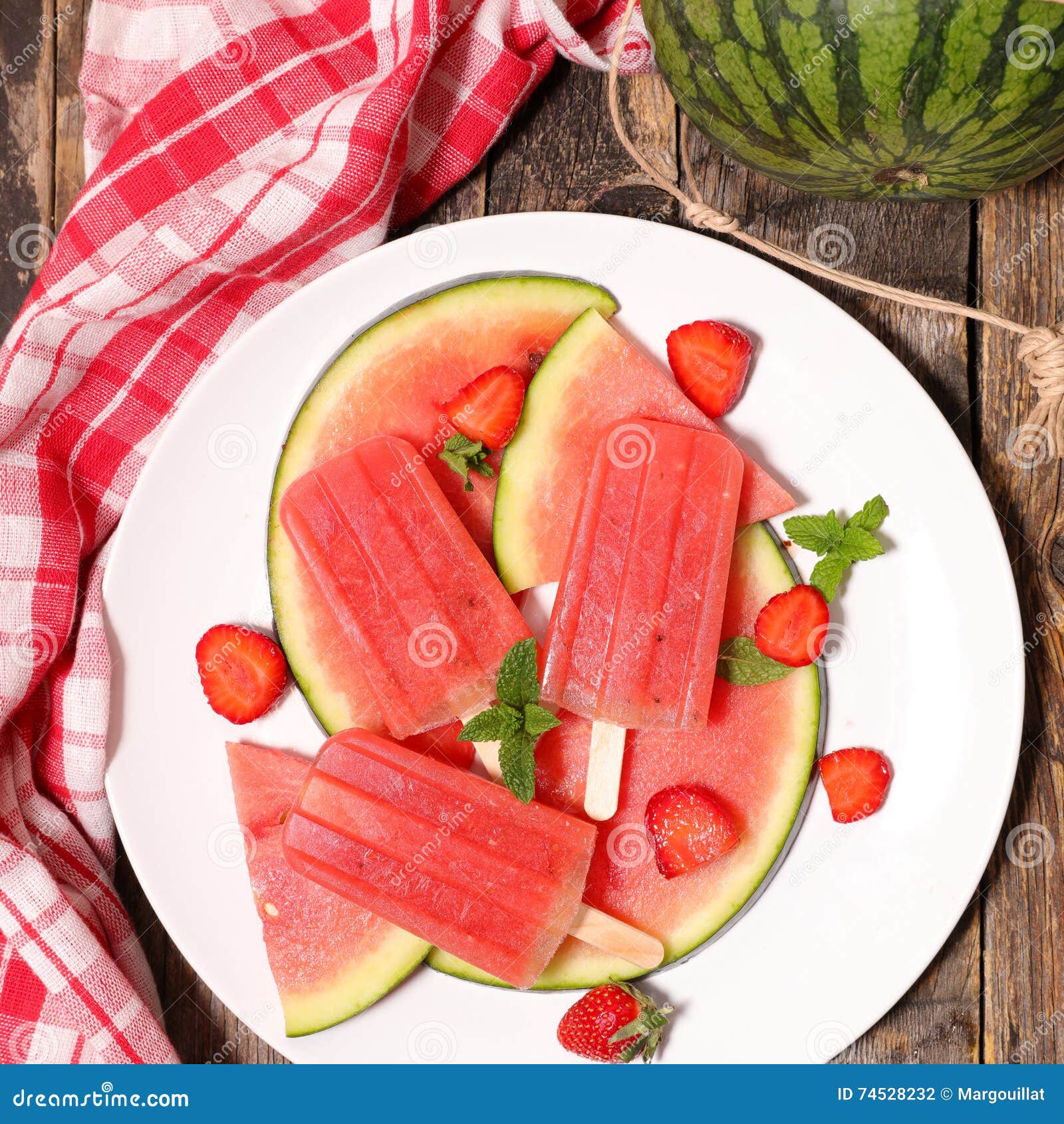 Watermelon popsicle stock photo. Image of watermelon - 74528232