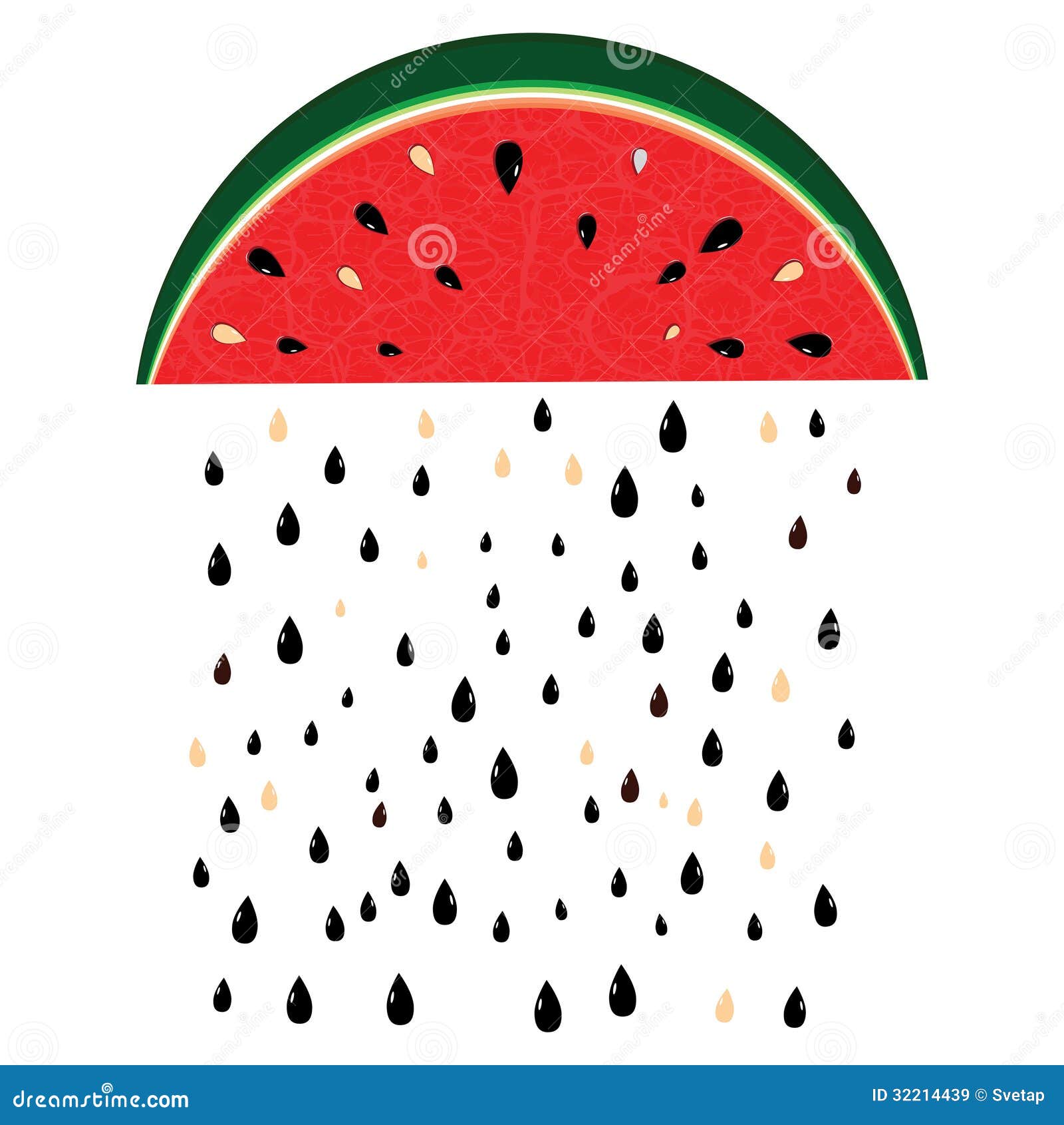 Watermelon rain stock vector. Illustration of organic - 32214439