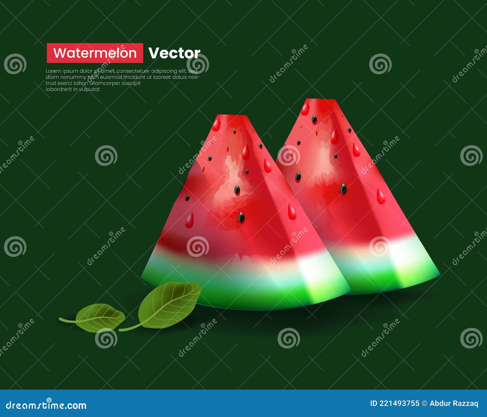 Watermelon Realistic Vector Design Concept Royalty-Free Stock ...