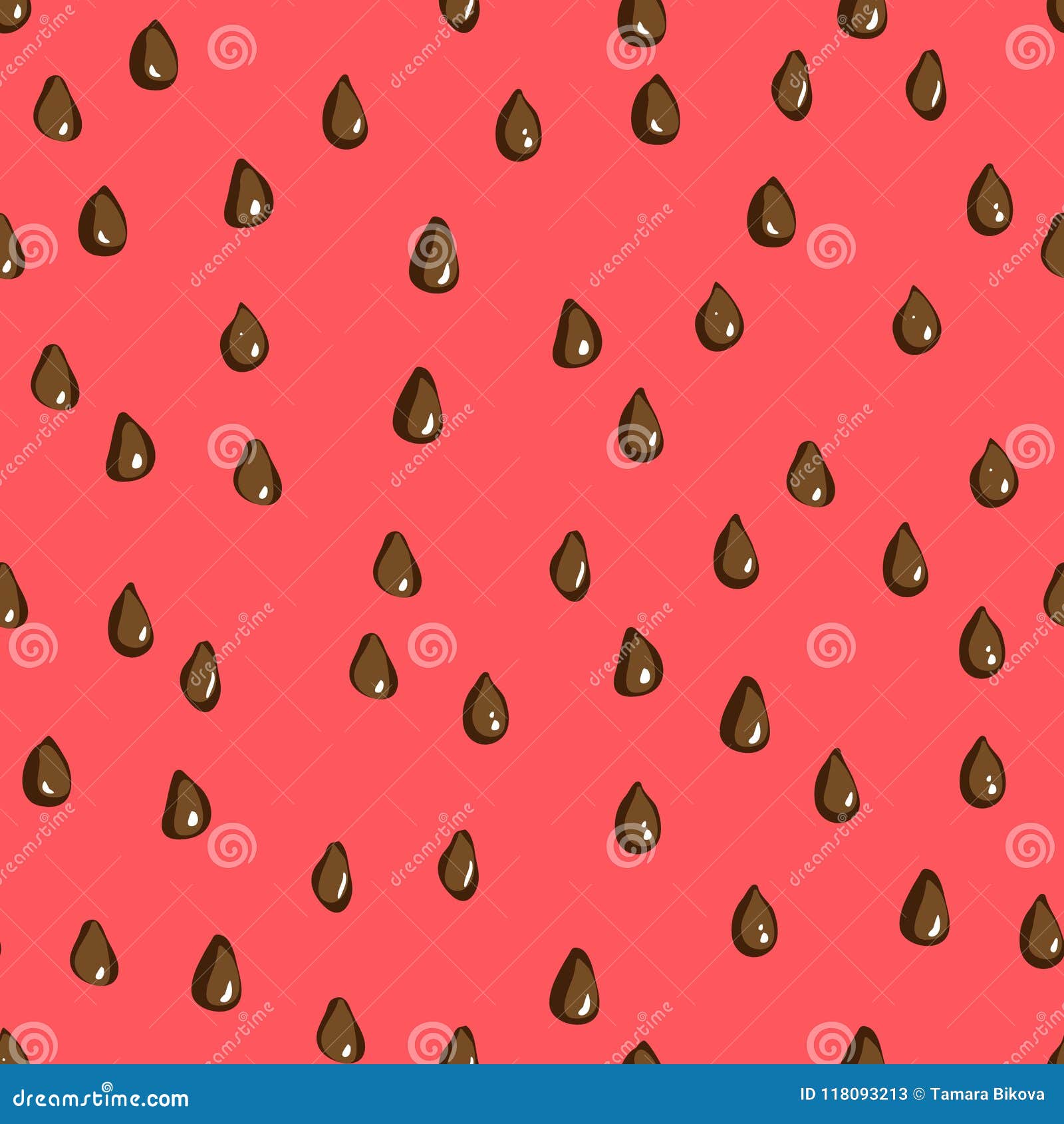 Watermelon Red Pulp with Seeds Seamless Background Stock Vector ...