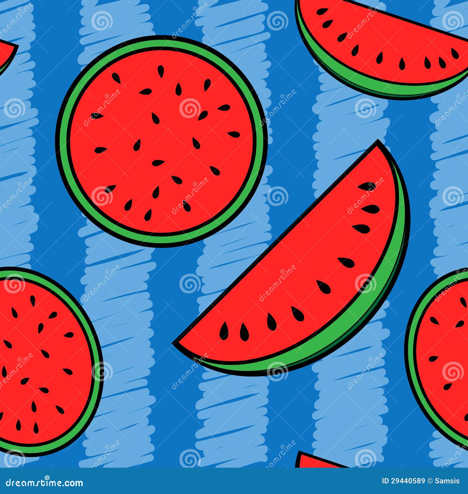 Watermelon Repeating Background Stock Illustration - Illustration of ...