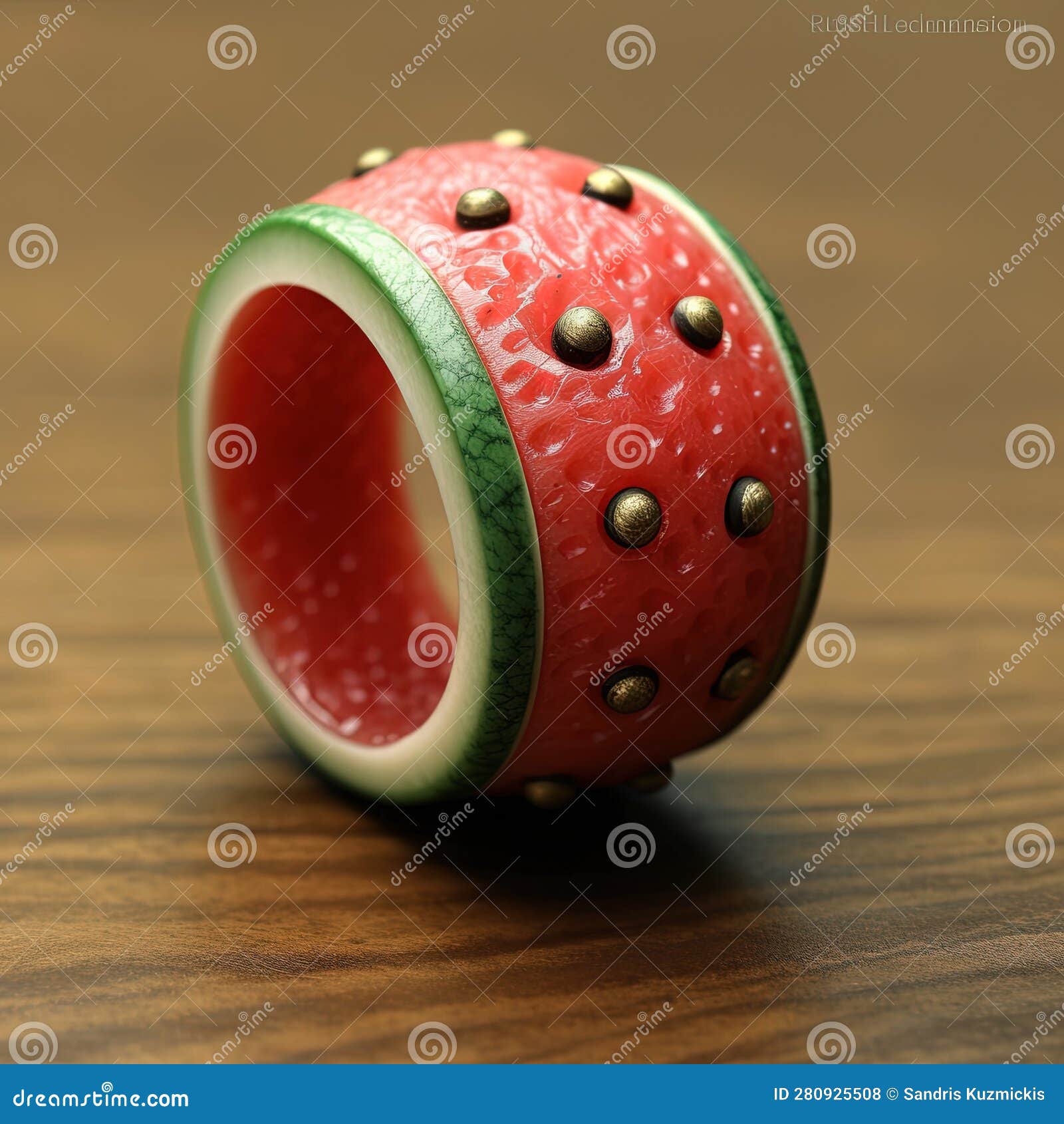 A Watermelon Ring. Generative AI Stock Illustration - Illustration of ...
