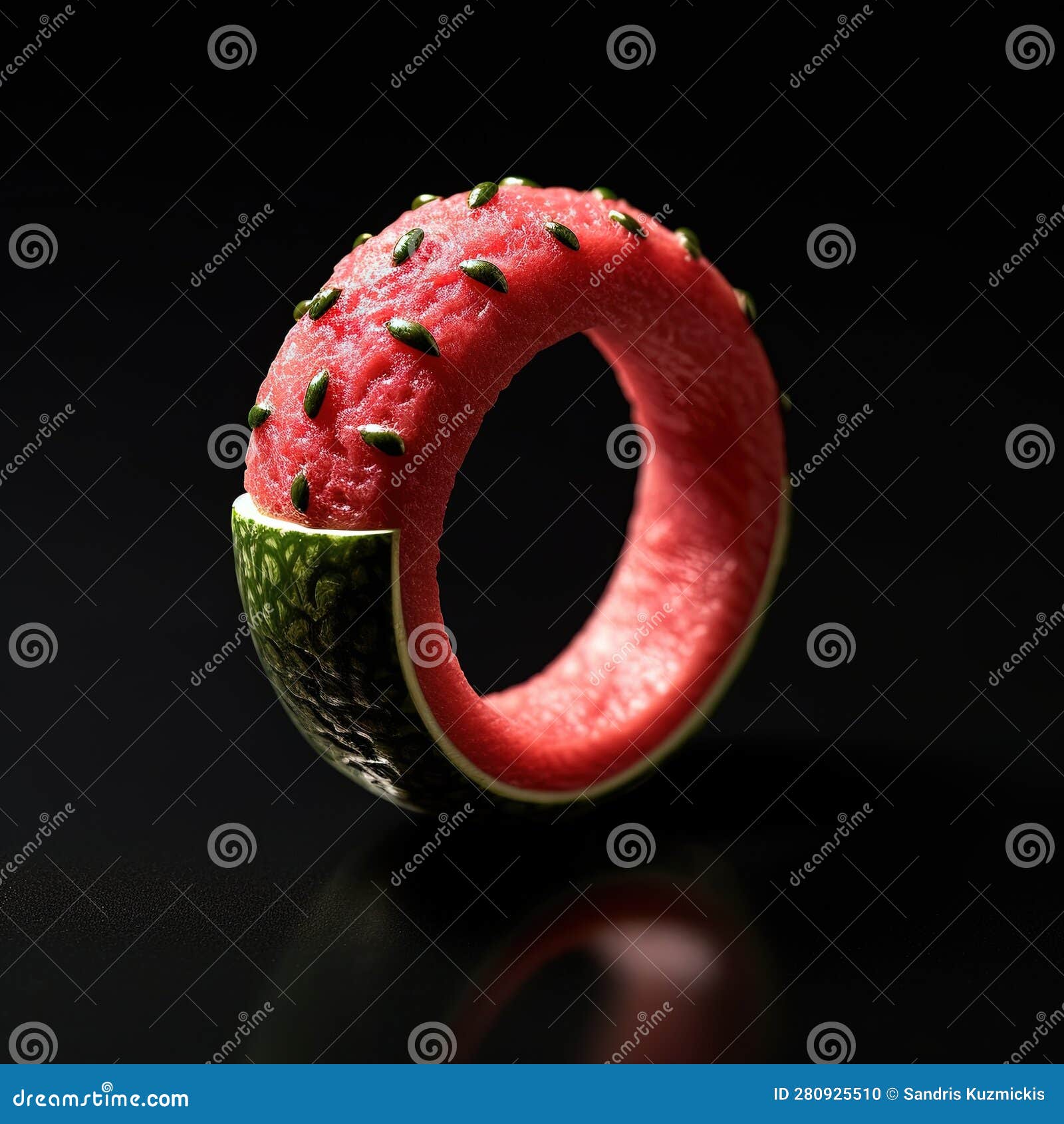A Watermelon Ring. Generative AI Stock Illustration - Illustration of ...