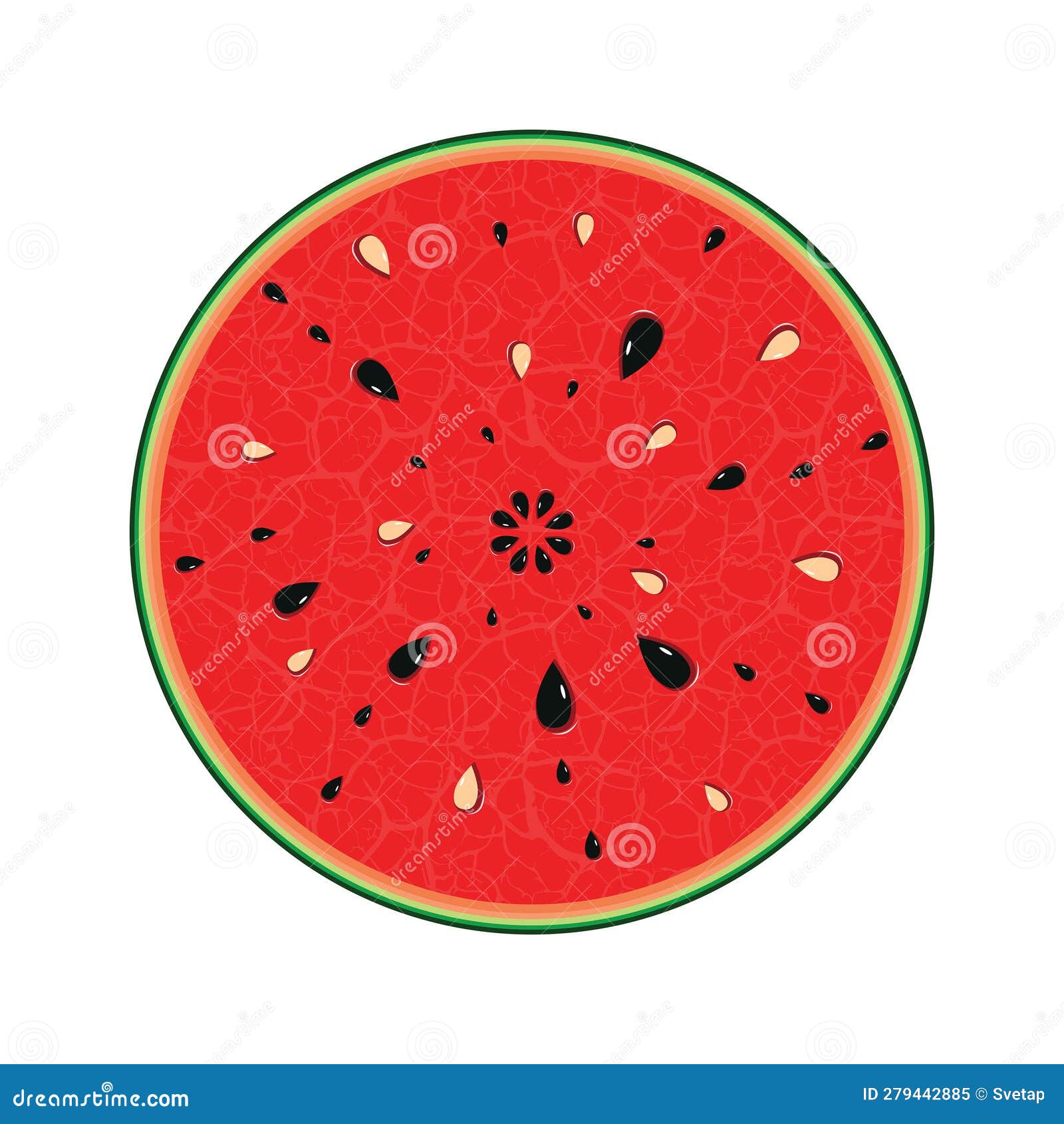 Watermelon Round Slice Vector Icon Vector Stock Vector - Illustration ...