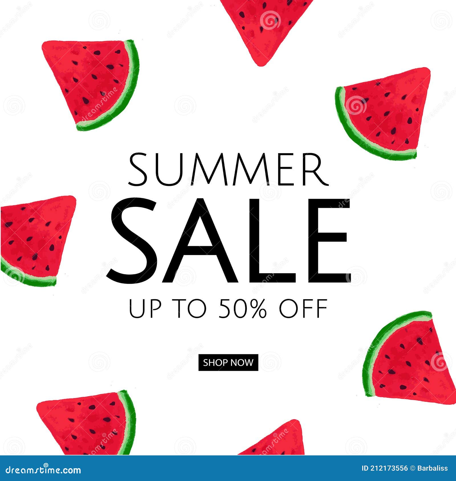 Watermelon sale Poster stock vector. Illustration of fashion - 212173556