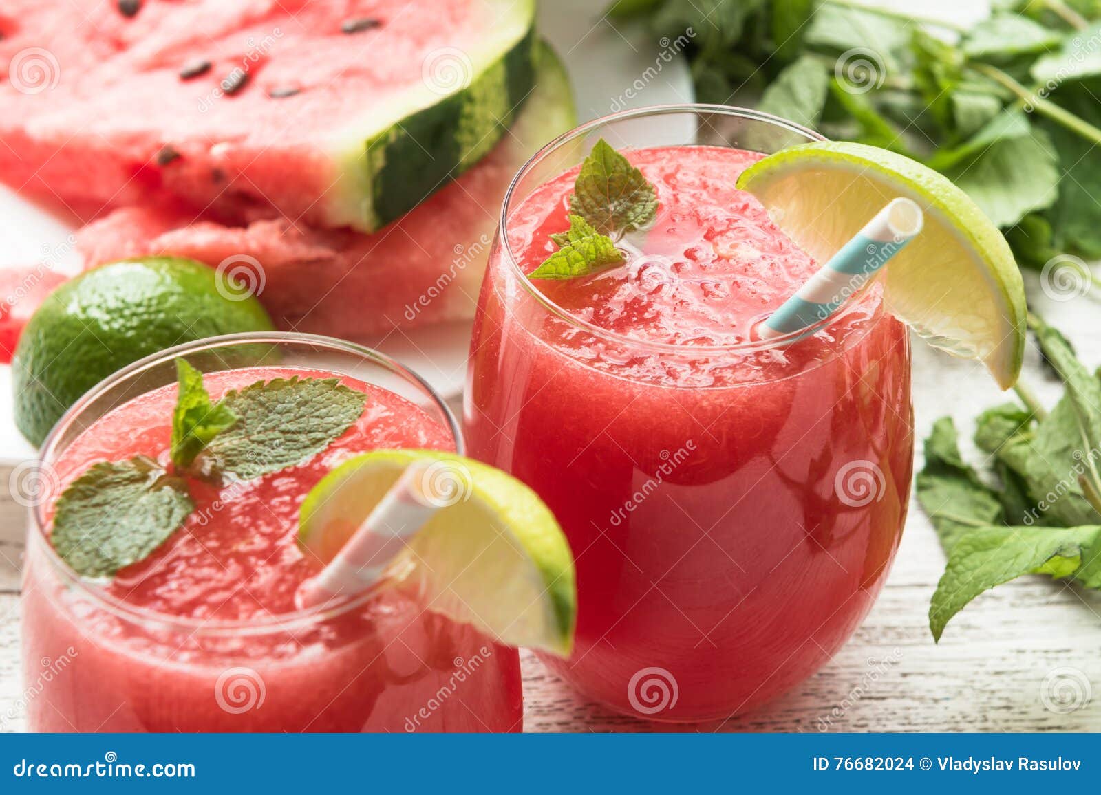 Watermelon Sangria with White Vine and Lime Stock Photo - Image of ...