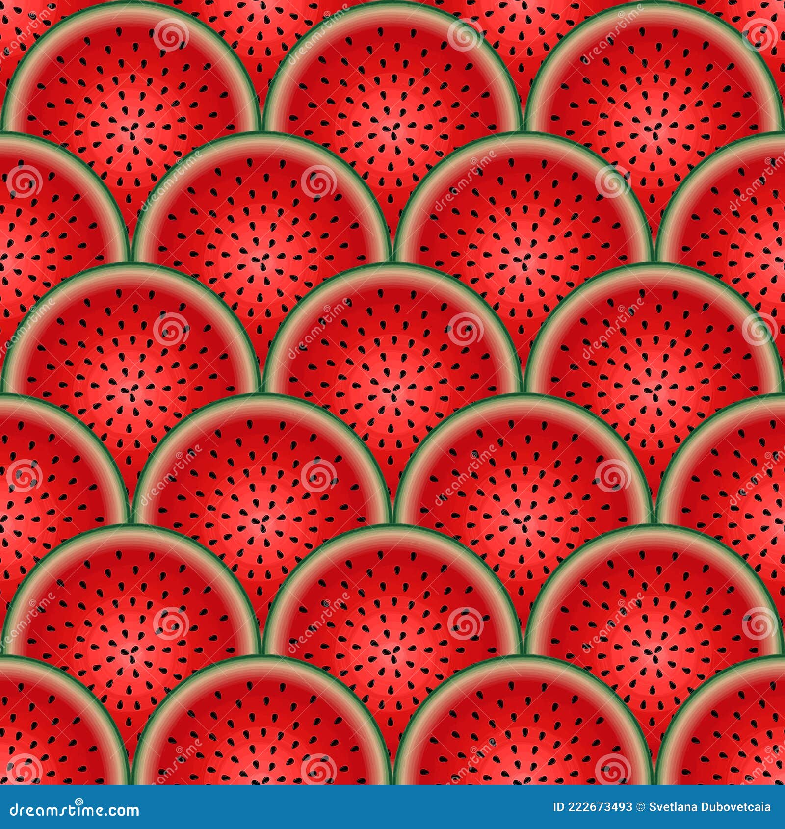 Watermelon Seamless Pattern. Bright Watermelon Background. Repeated ...