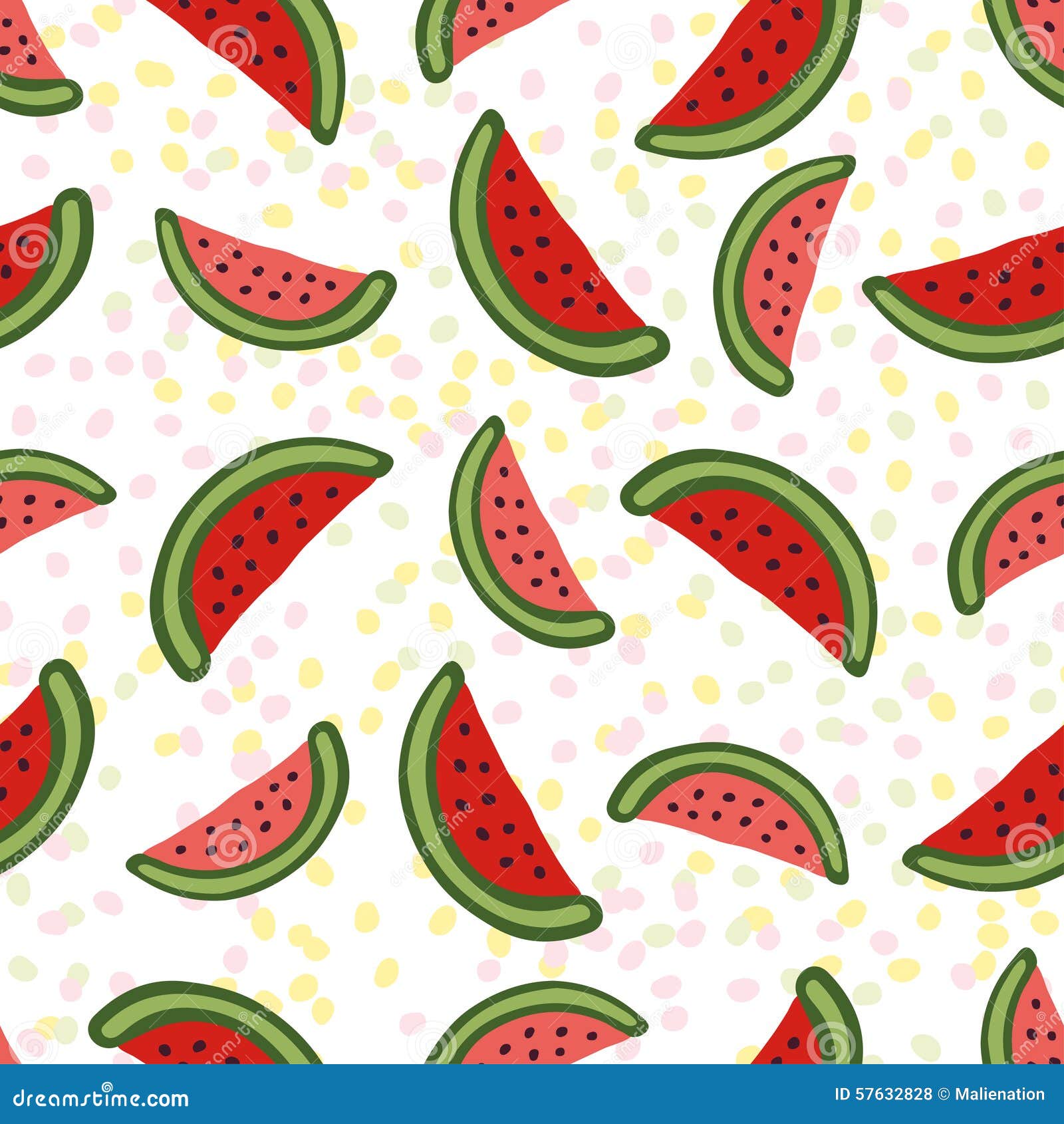 Watermelon Seamless Pattern. Dessert Texture with Stock Vector ...