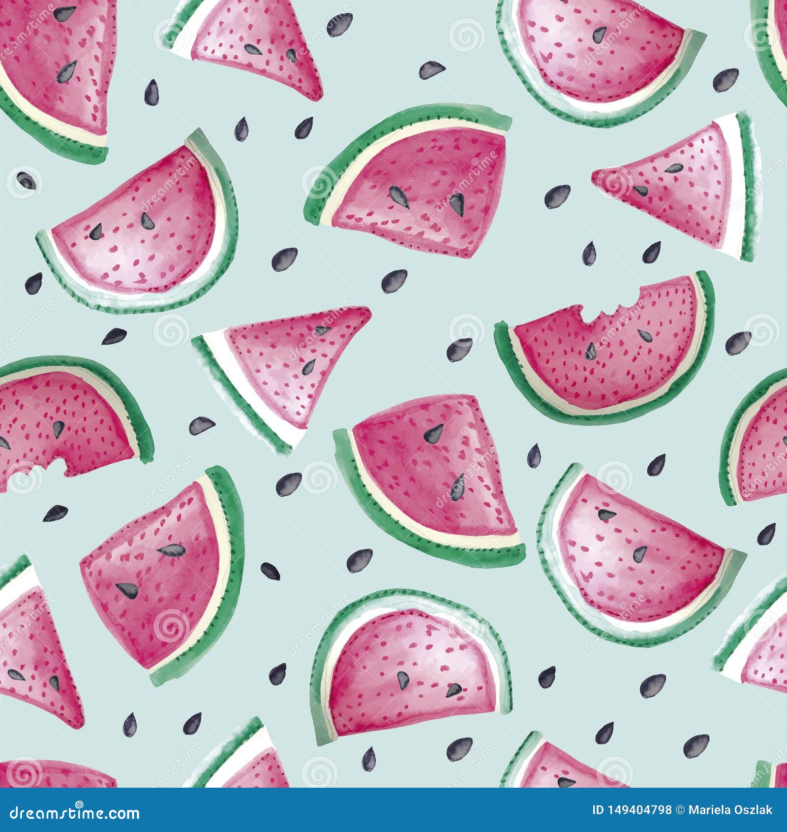 WATERMELON SEAMLESS PATTERN REPEAT TILE Stock Illustration ...