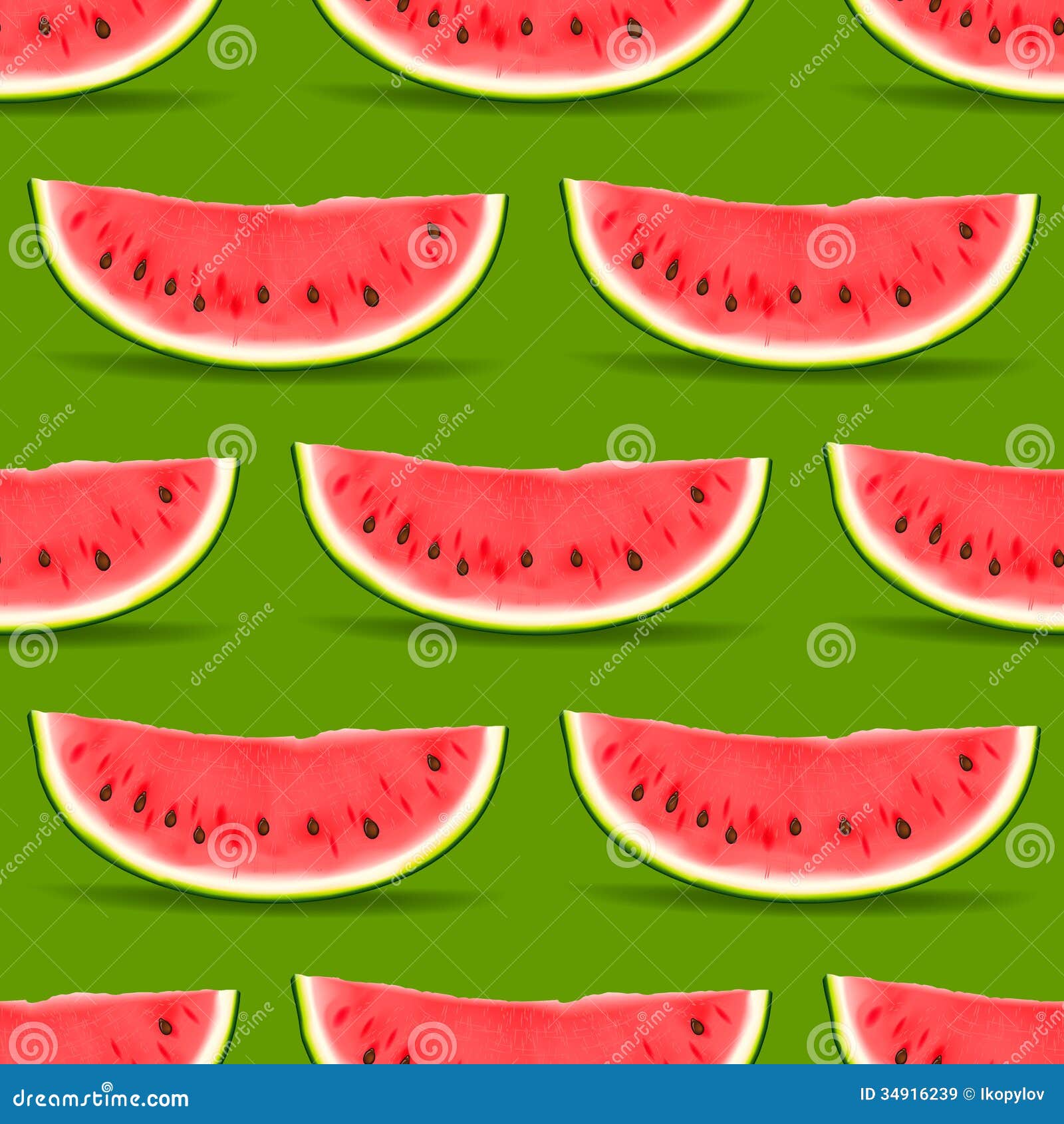 Watermelon Seamless Pattern Stock Vector - Illustration of eating ...