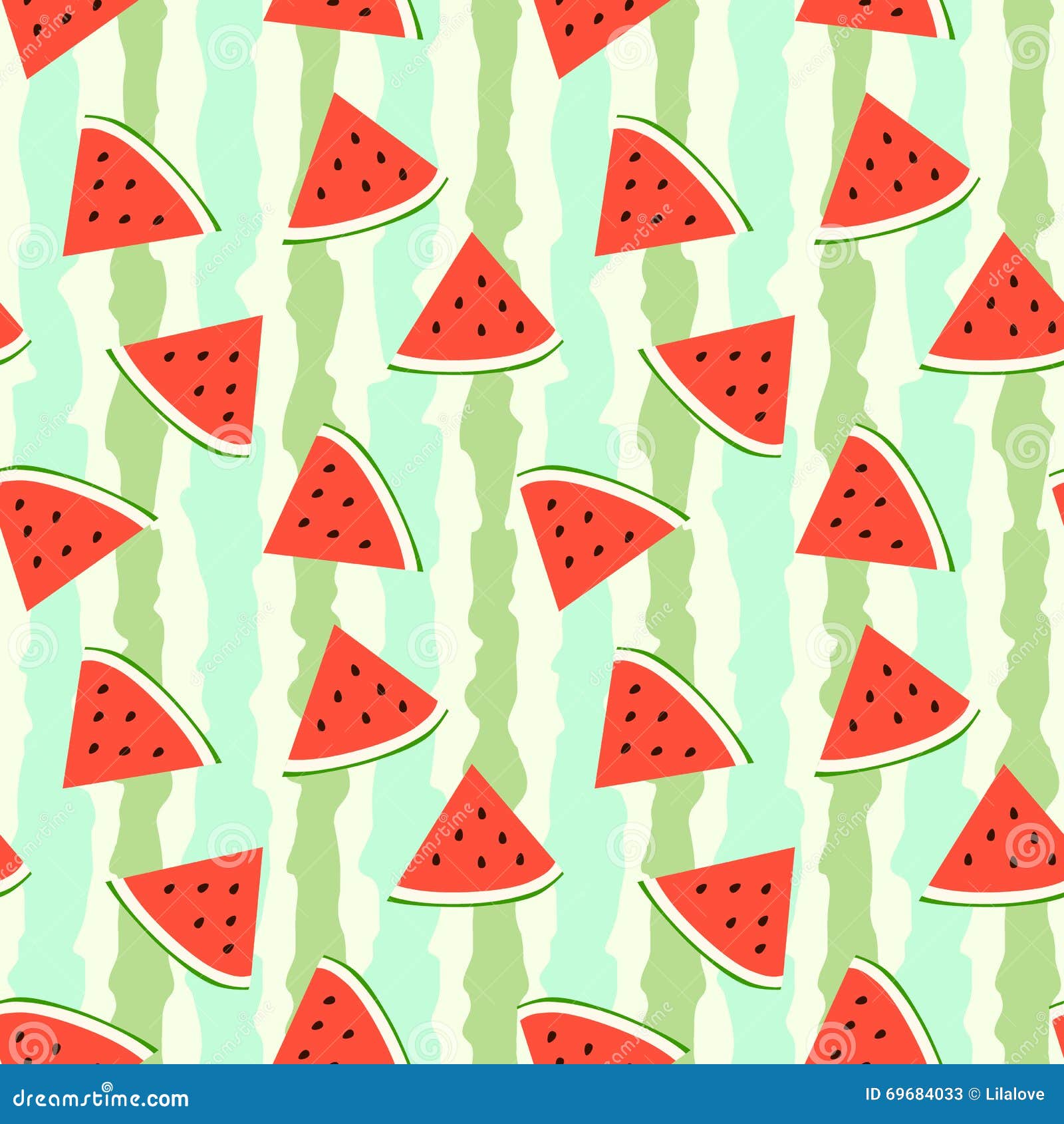 Watermelon Seamless Pattern Stock Vector - Illustration of ornament ...