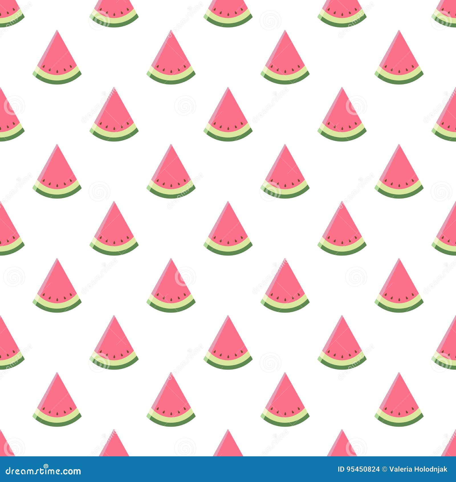 Watermelon Seamless Pattern. Vector Illustration. Stock Vector ...