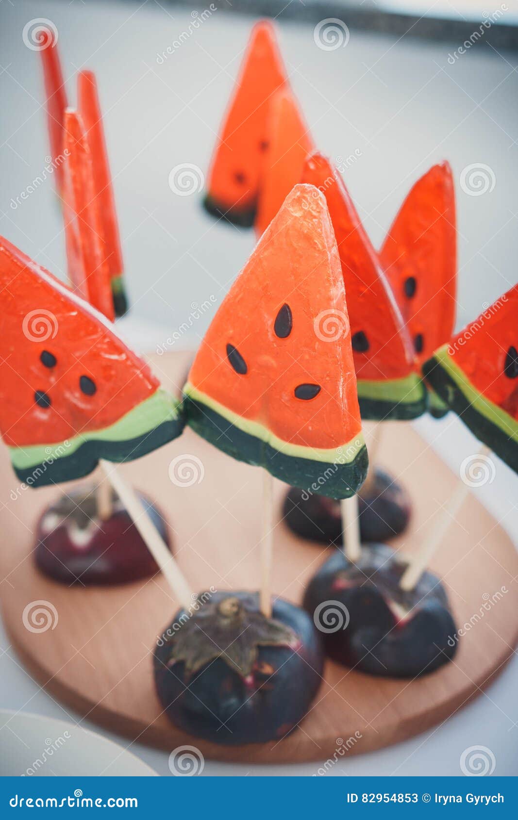 Watermelon Shaped Lollipops Stock Image - Image of candy, dessert: 82954853