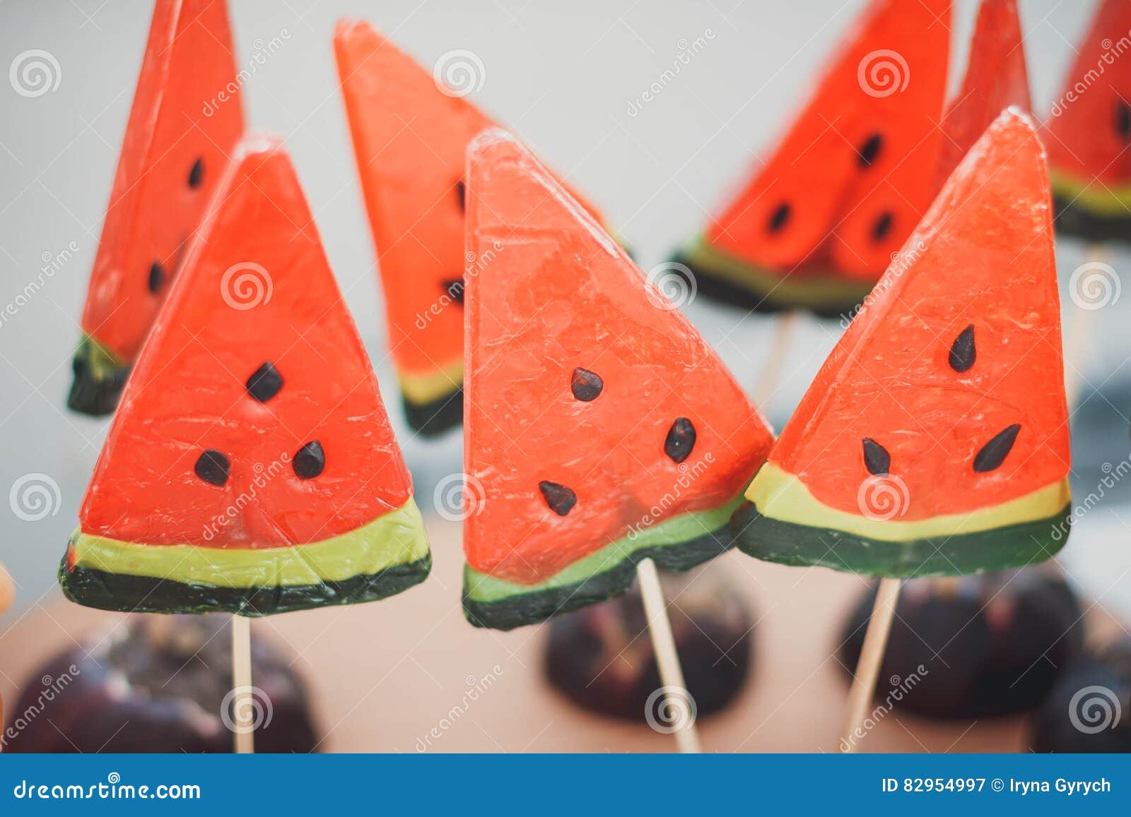 Watermelon Shaped Lollipops Stock Image - Image of cool, delicious ...