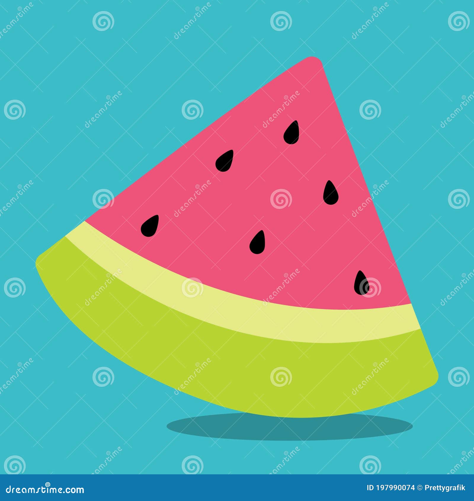 WATERMELON SHAPES ONE FORTH 05 Stock Vector - Illustration of cartoon ...