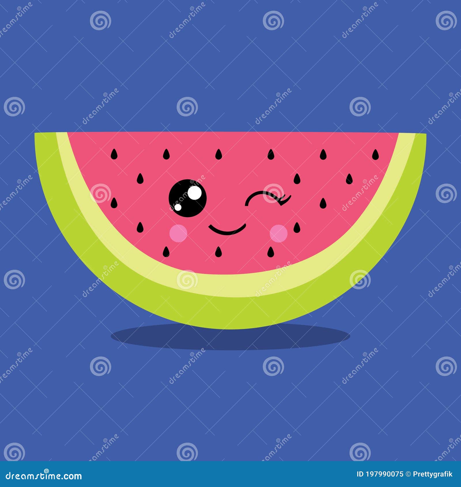 WATERMELON SHAPES SMILEY HALF 03 Stock Vector - Illustration of shapes ...