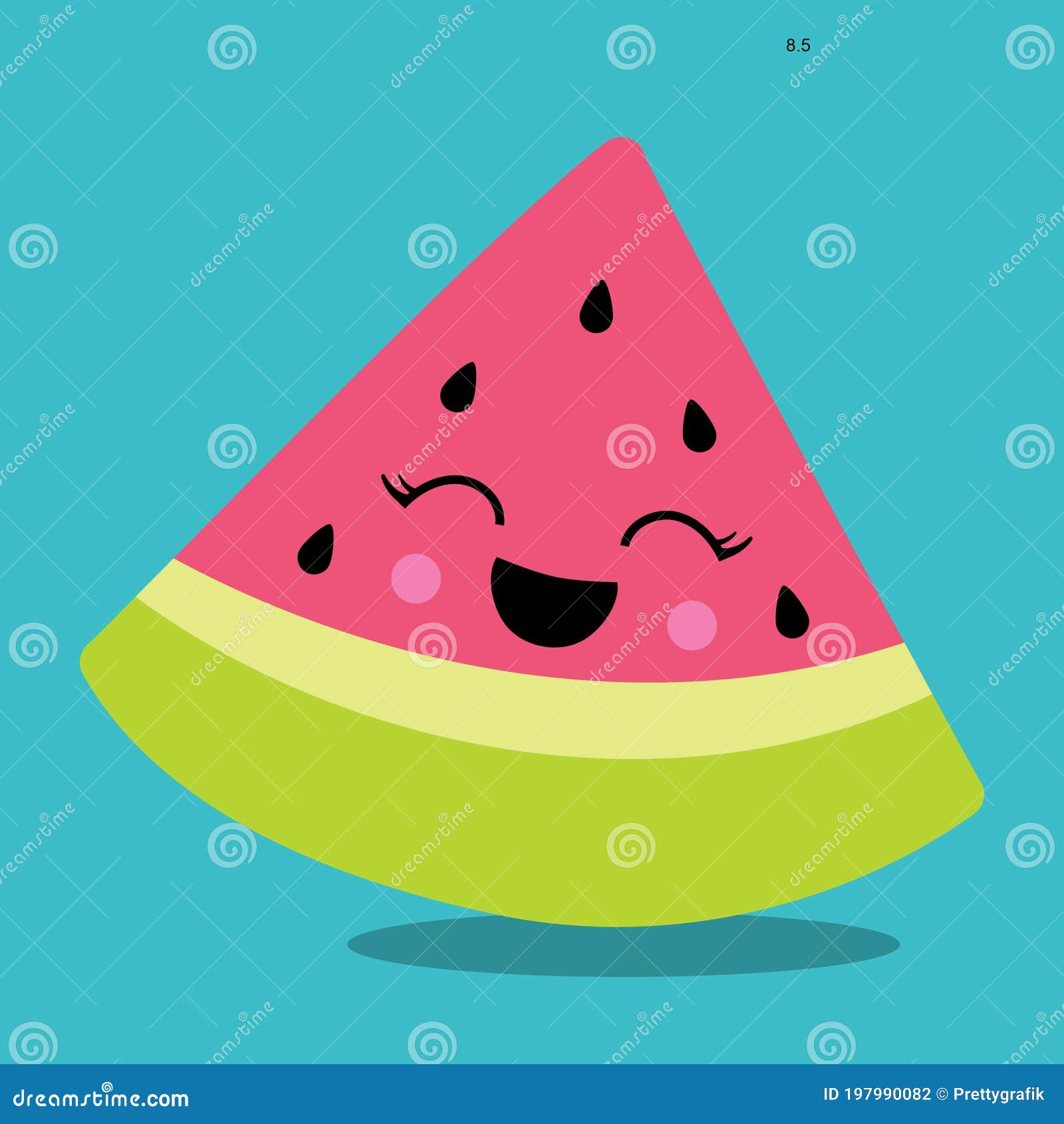 WATERMELON SHAPES SMILEY ONE FORTH 11 Stock Vector - Illustration of ...