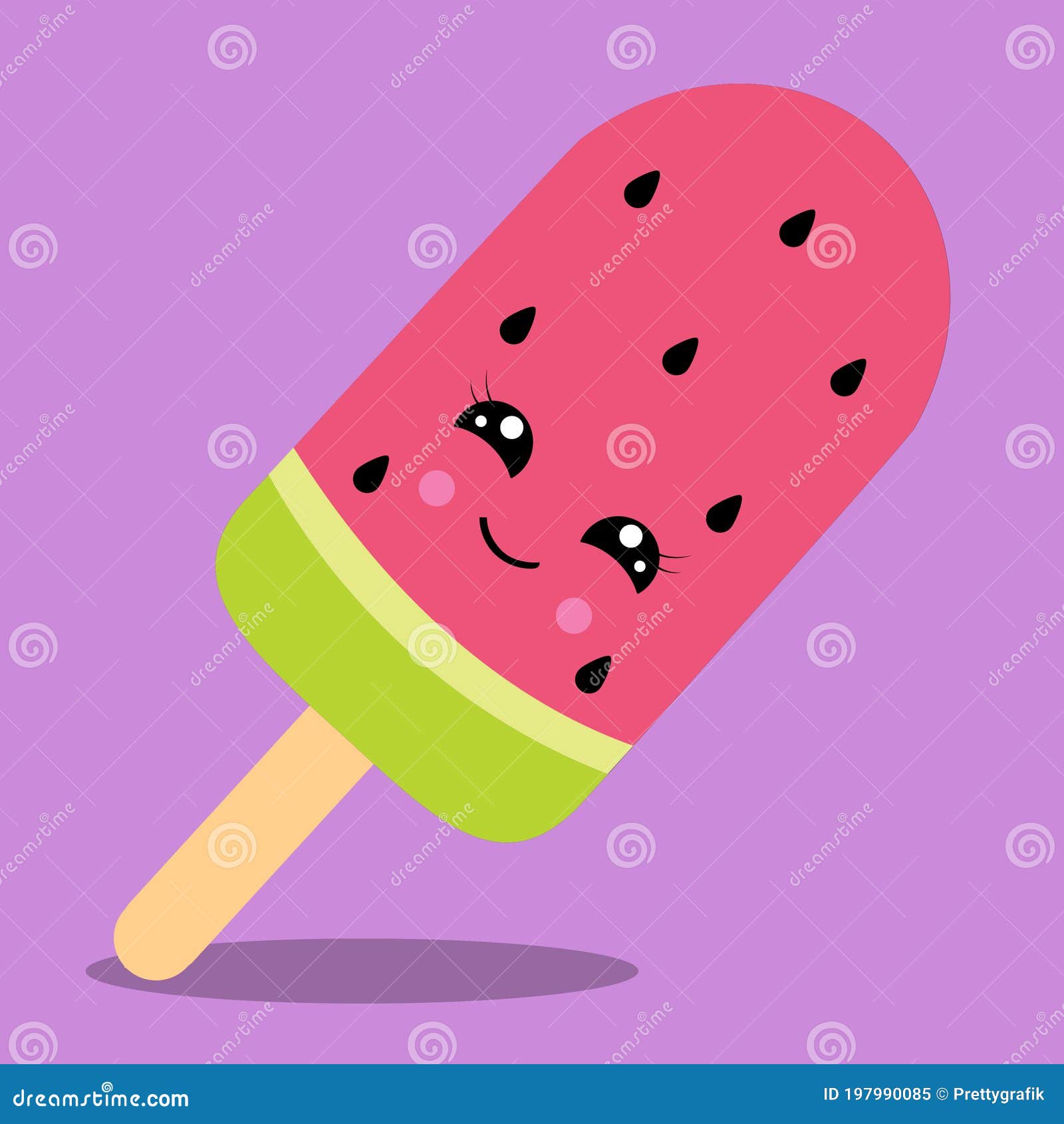 WATERMELON SHAPES SMILEY STICK 04 Stock Vector - Illustration of stick ...