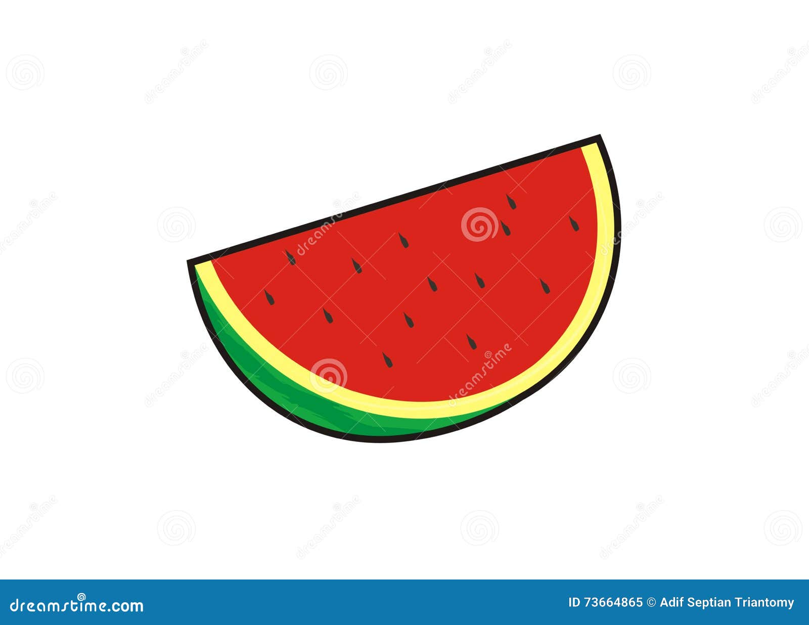 Watermelon Simple Illustration Stock Vector - Illustration of calorie ...