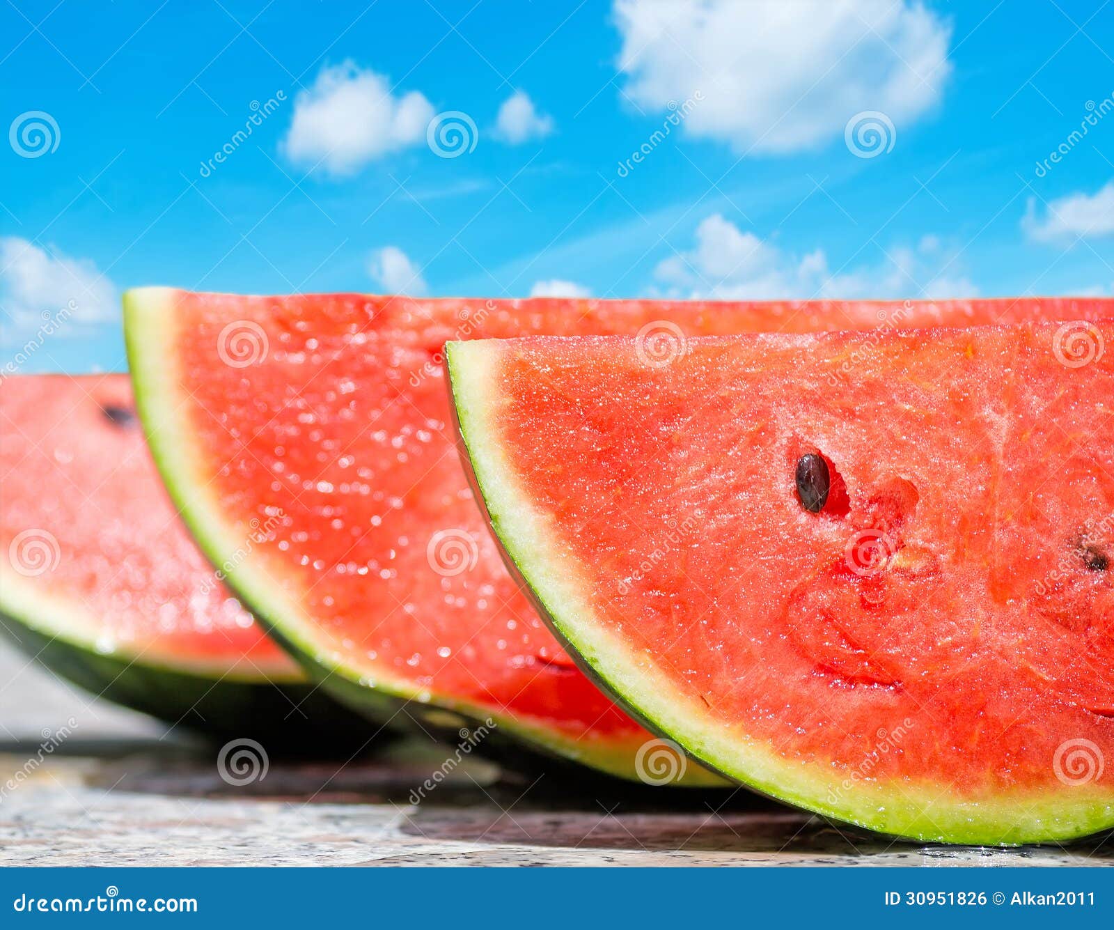 Watermelon and sky stock photo. Image of food, healthy - 30951826